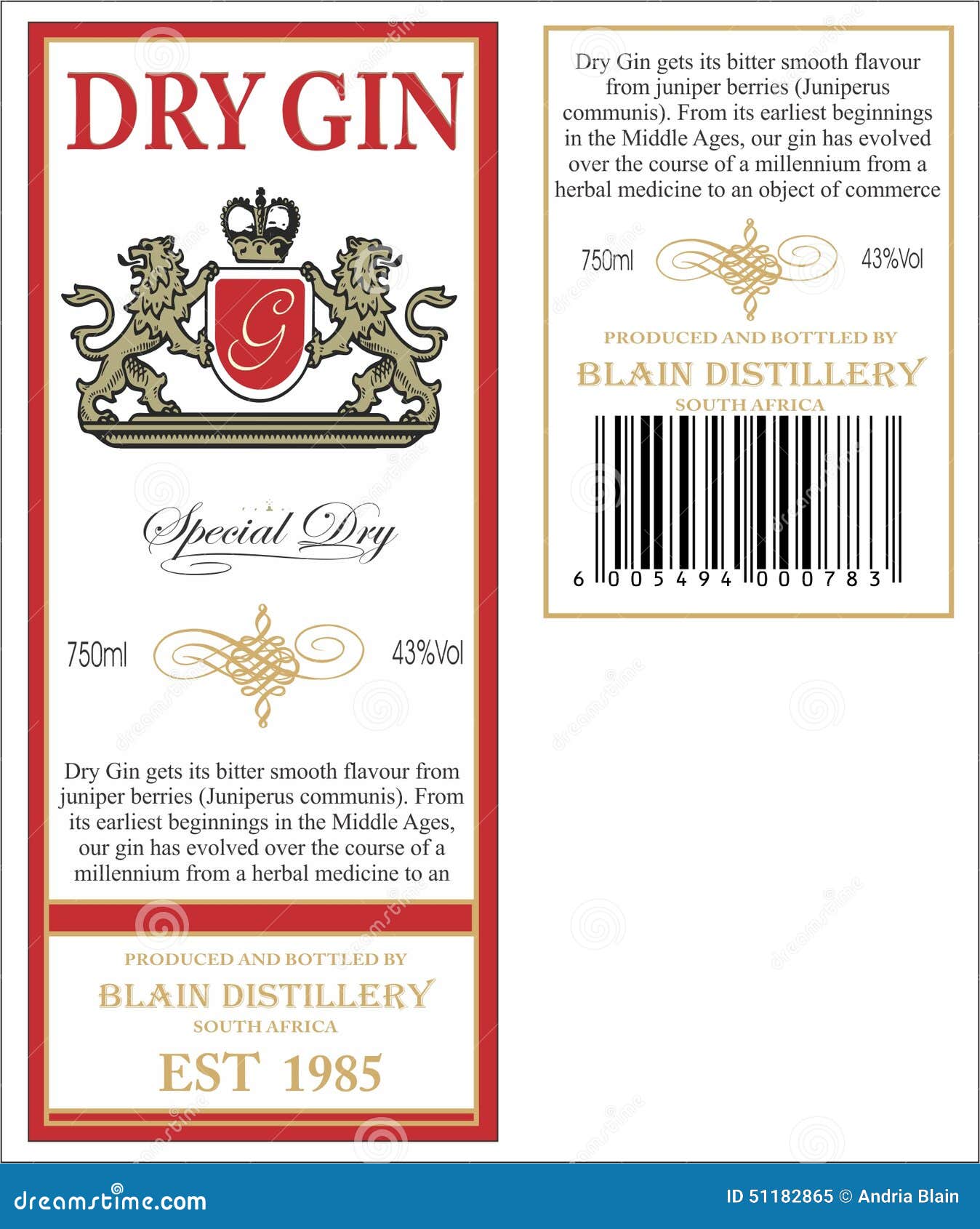 Gin Label stock illustratie. Illustration of etiket, alcohol - 51182865