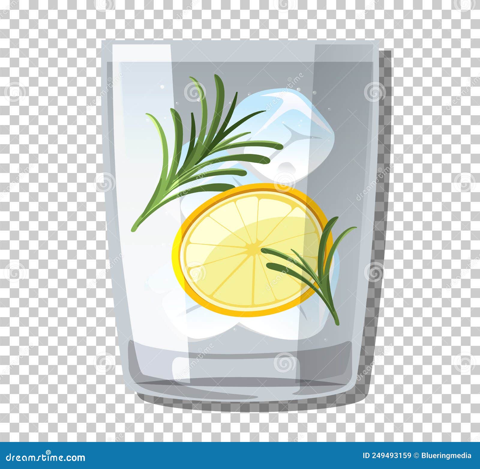 Gin and Tonic Cocktail in Glass Stock Vector - Illustration of cartoon ...