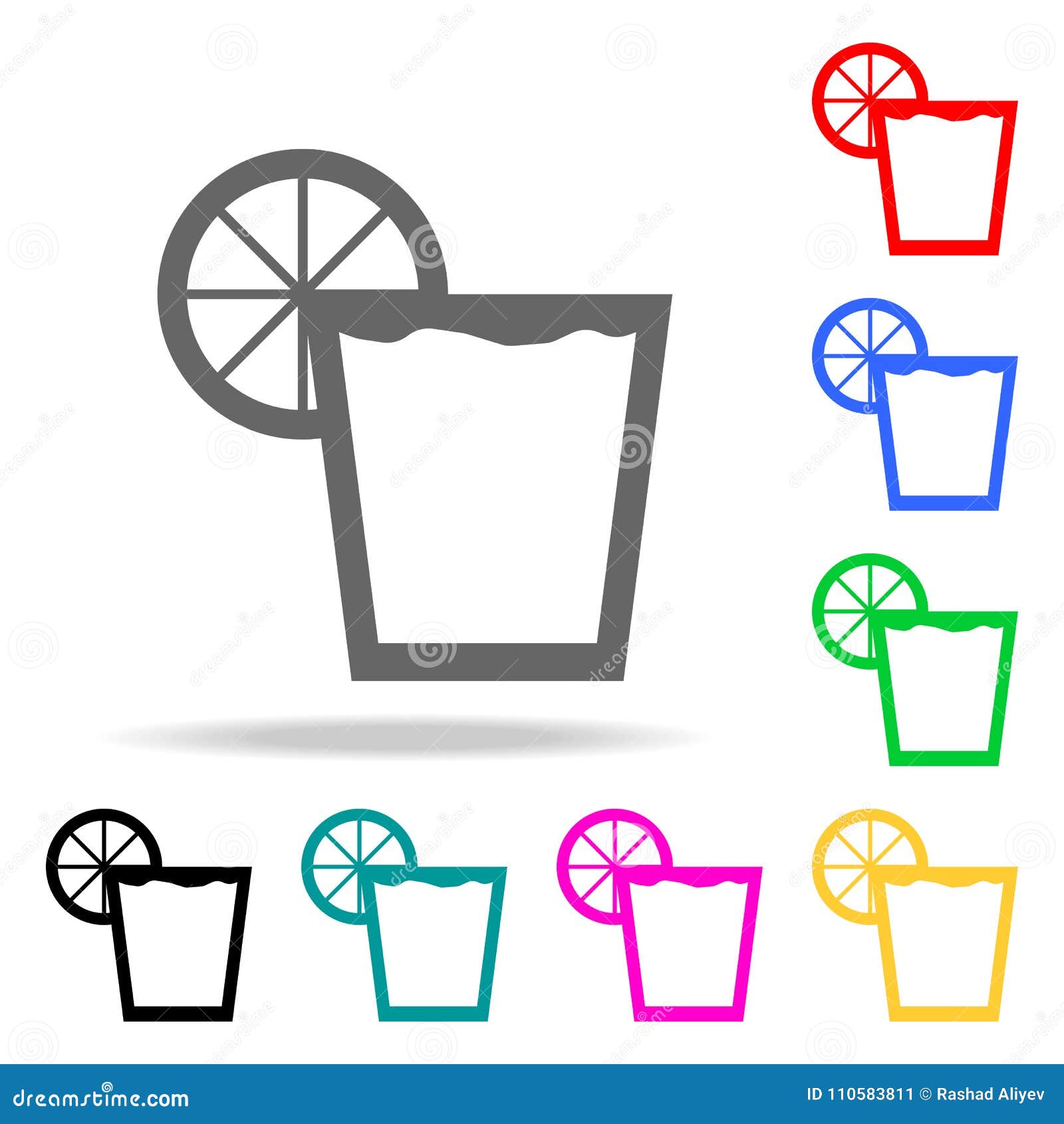 Gin and Tonic Web Icon. Elements in Multi Colored Icons for Mobile ...