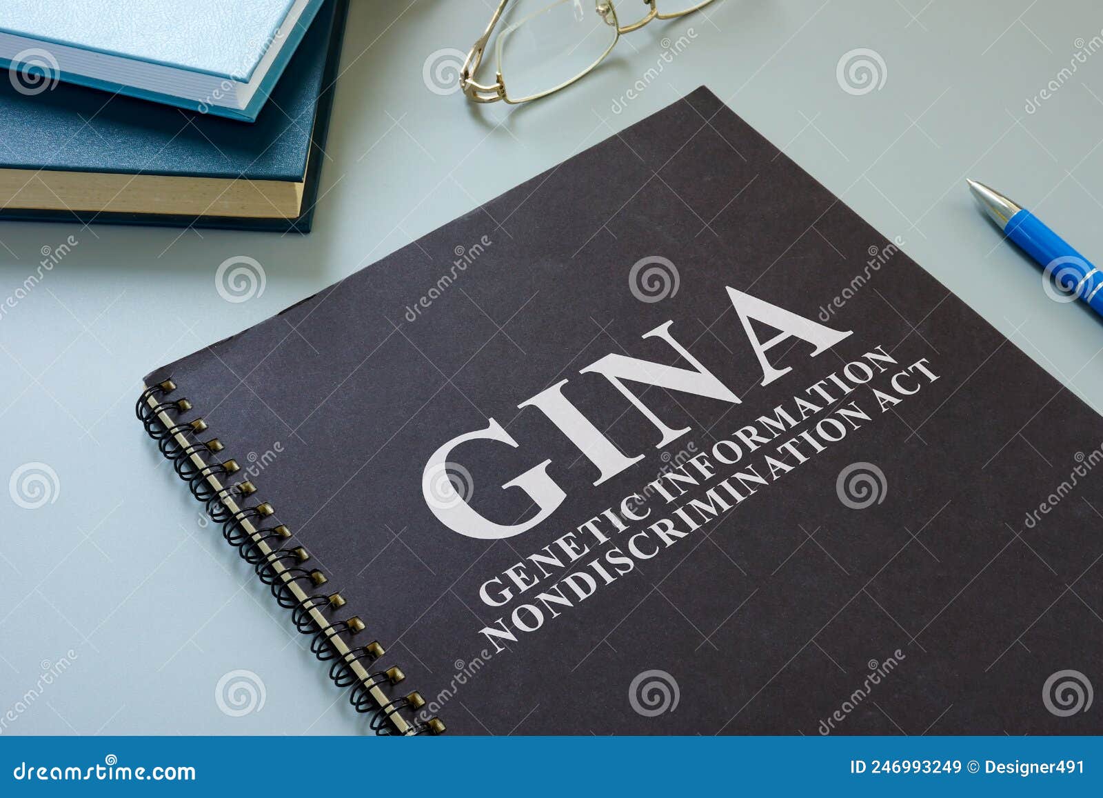 GINA Genetic Information NonDiscrimination Act on the Desk. Stock Image ...