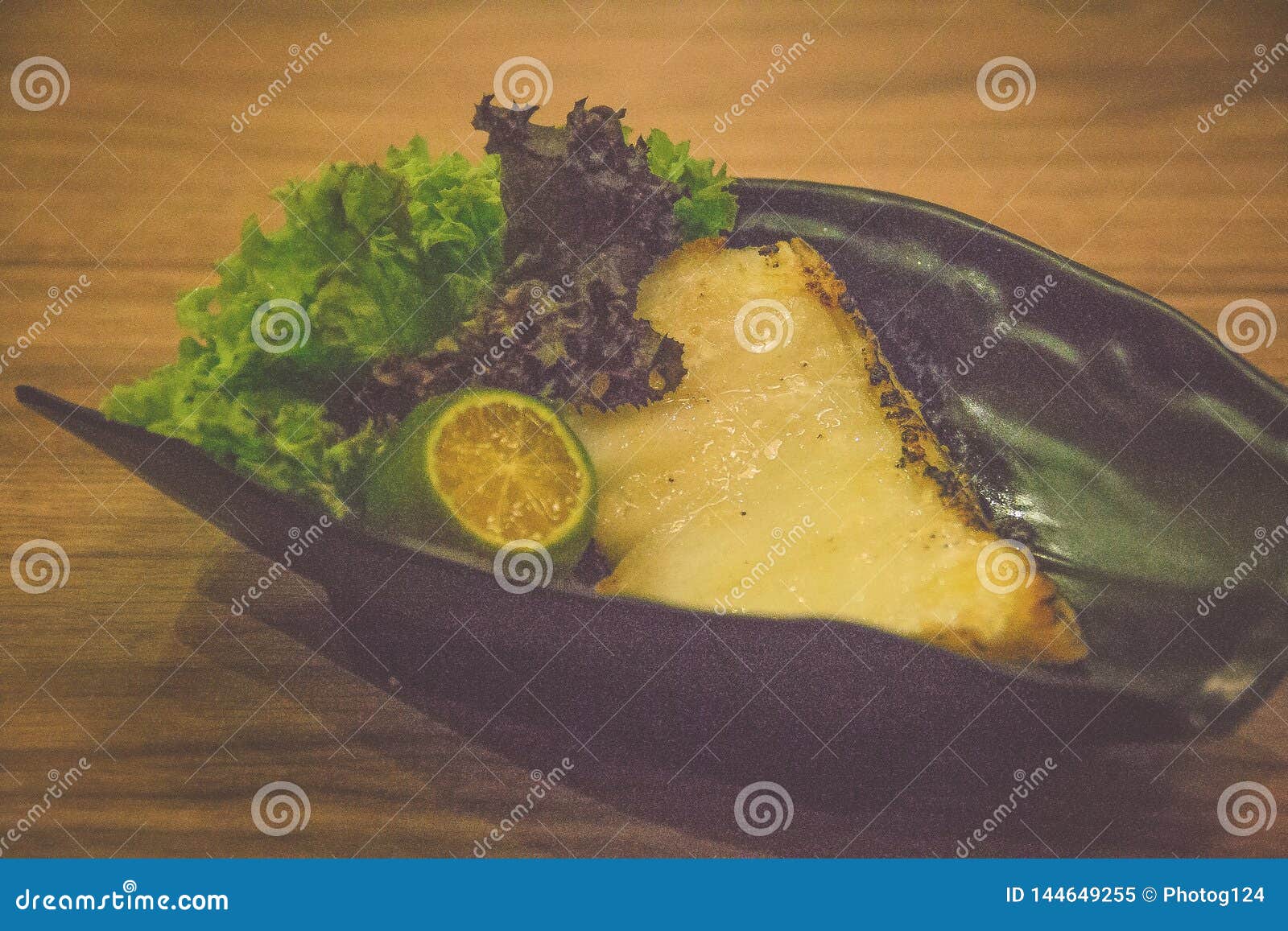 Gindara Grilled Black Cod Fish Over Japanese Charcoal Robatayaki Stock ...