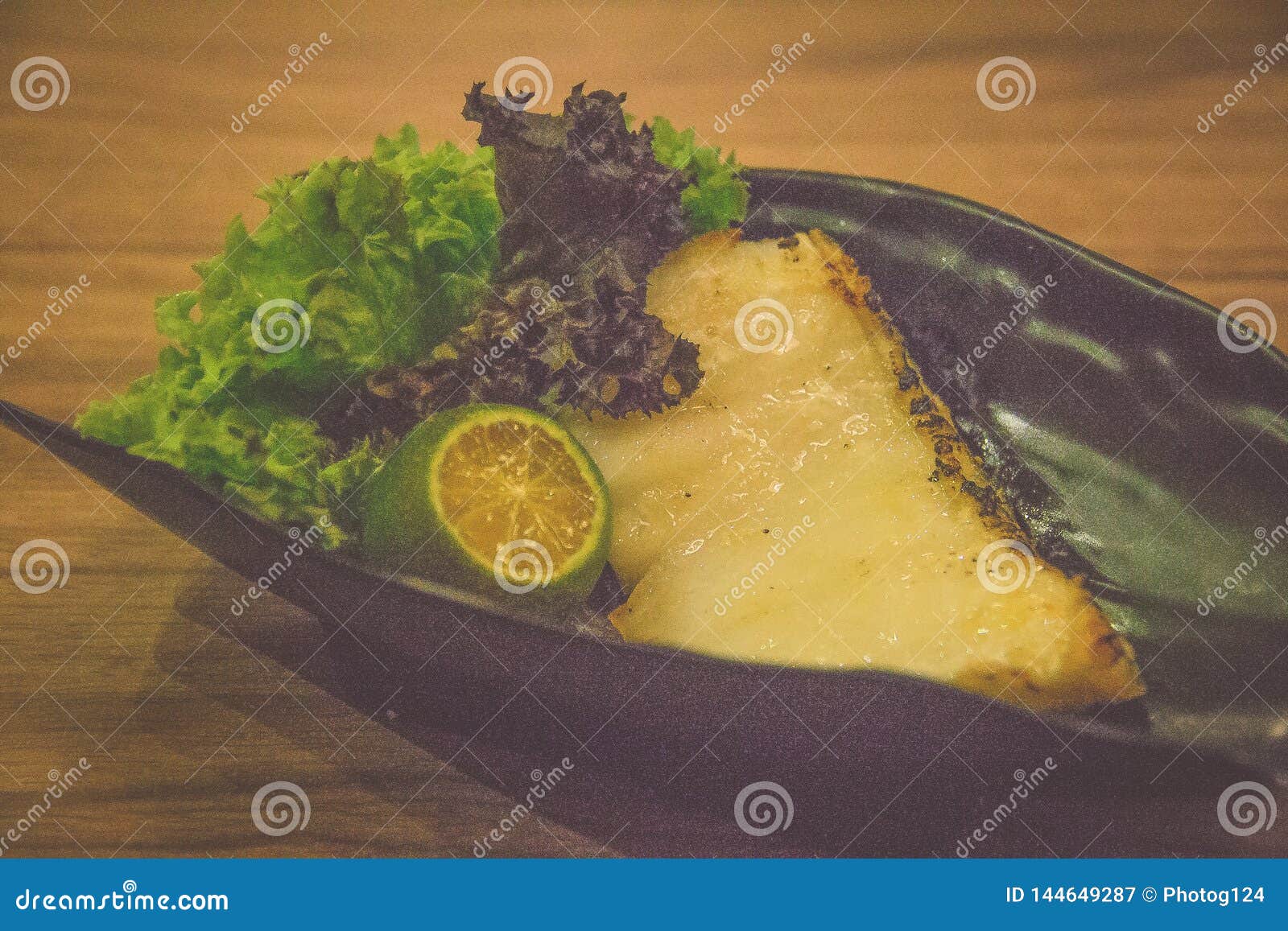 Gindara Grilled Black Cod Fish Over Japanese Charcoal Robatayaki Stock ...