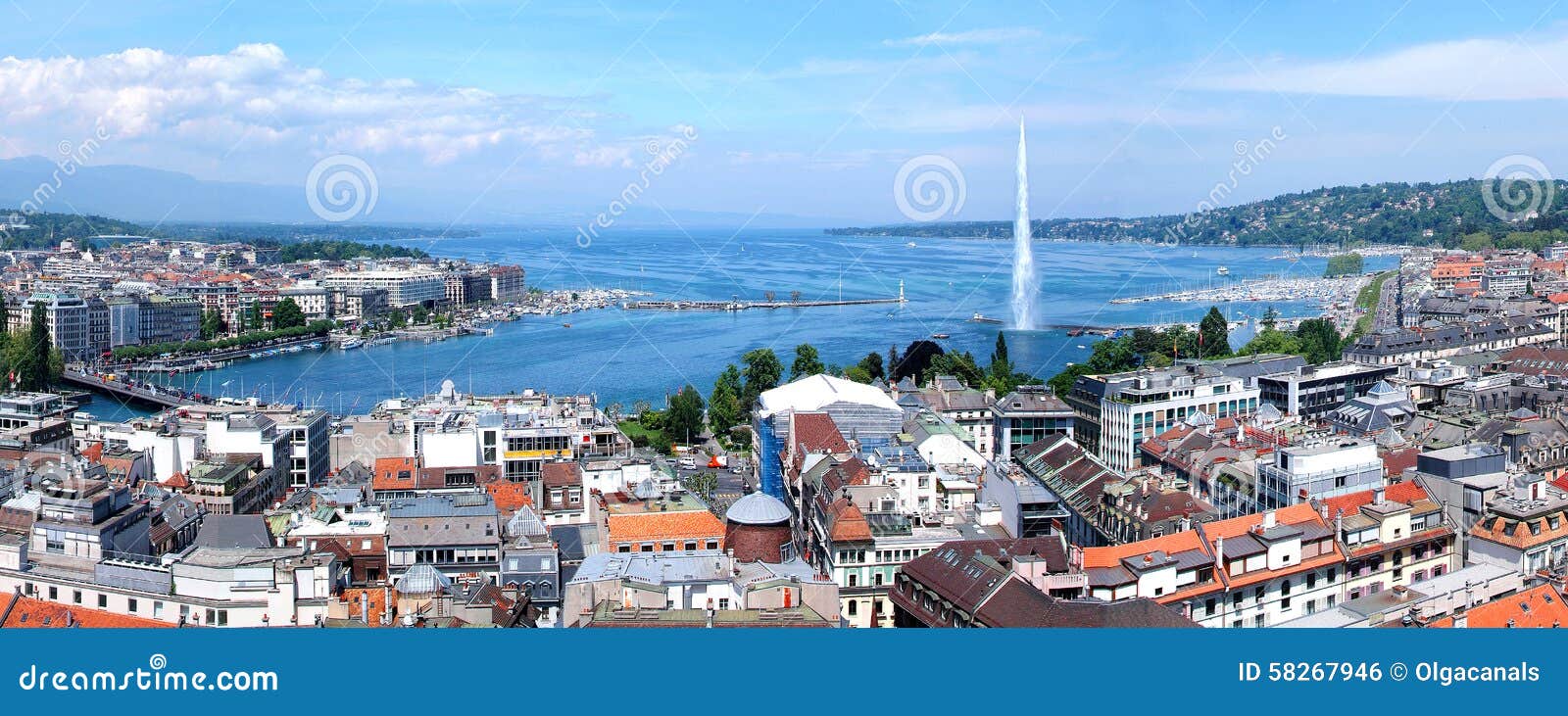 Ginebra foto de archivo. Imagen de lago, cielo, ginebra - 58267946
