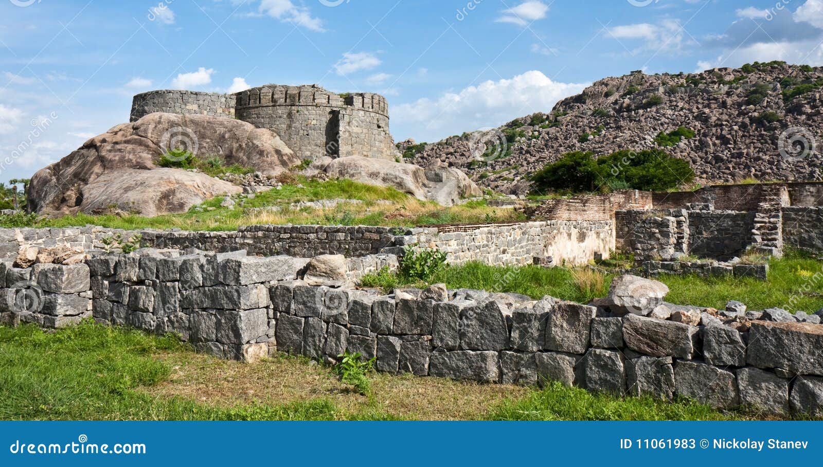 Gingee Fort Ruins stock image. Image of rock, aged, broken - 11061983
