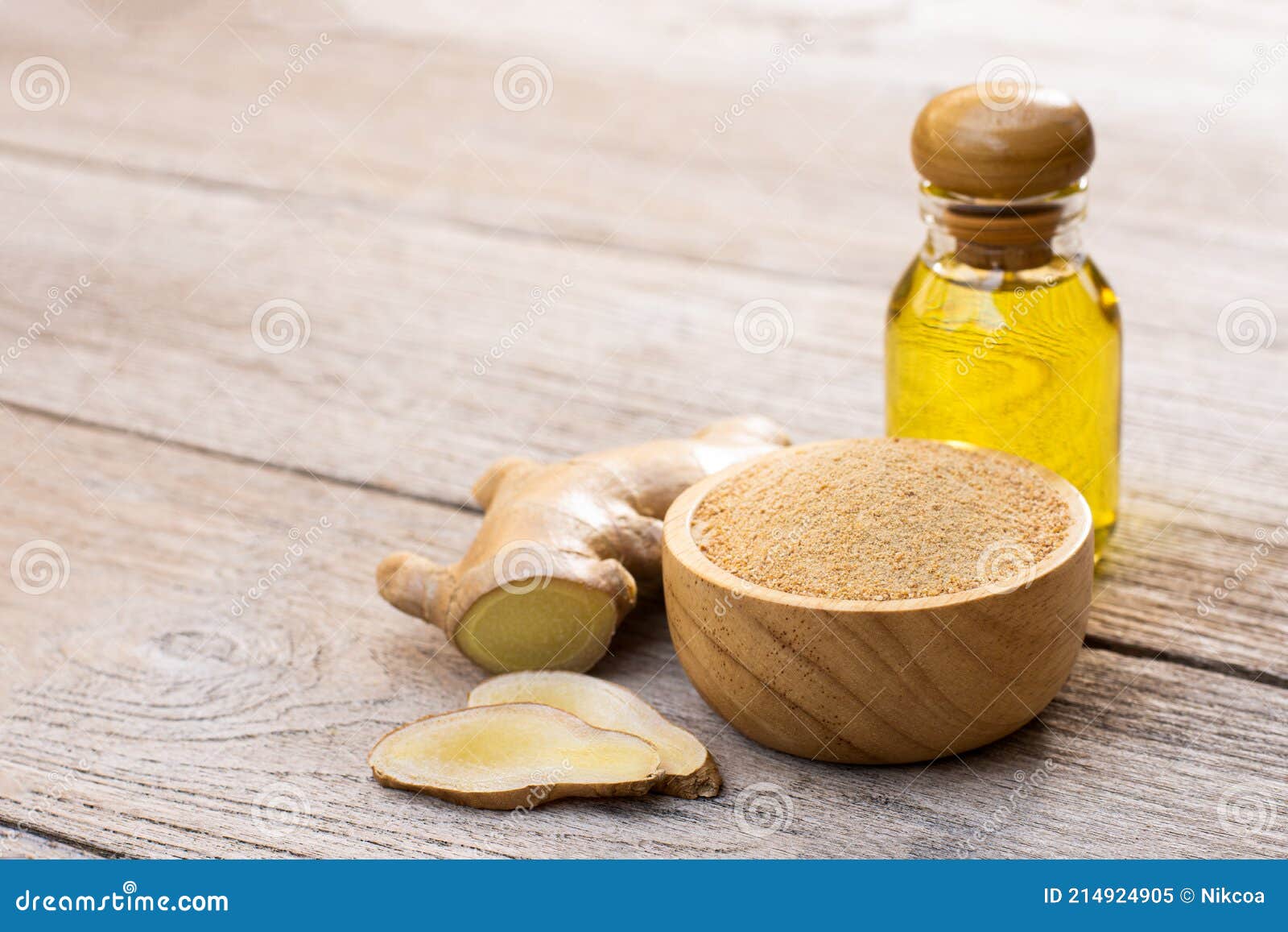 Ginger oil stock image. Image of care, fragrance, ingredient - 214924905