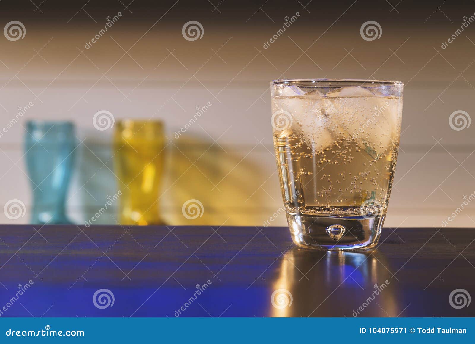 Ginger ale stock image. Image of liquid, blue, yellow - 104075971