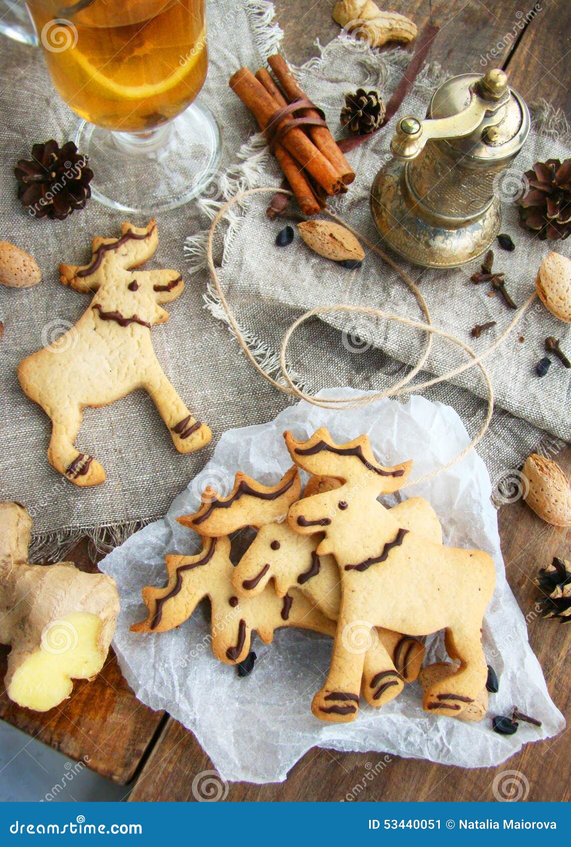 Ginger biscuits, moose stock image. Image of dates, cakes - 53440051