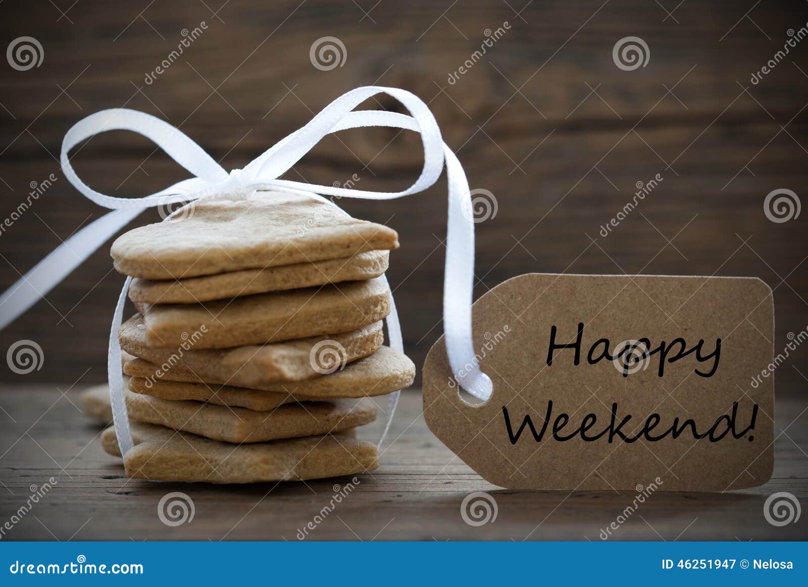 Ginger Bread Cookies Label Happy Weekend Stock Photos - Free & Royalty ...
