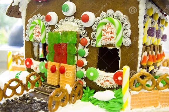 Ginger Bread house stock image. Image of cake, pretzels - 1689765