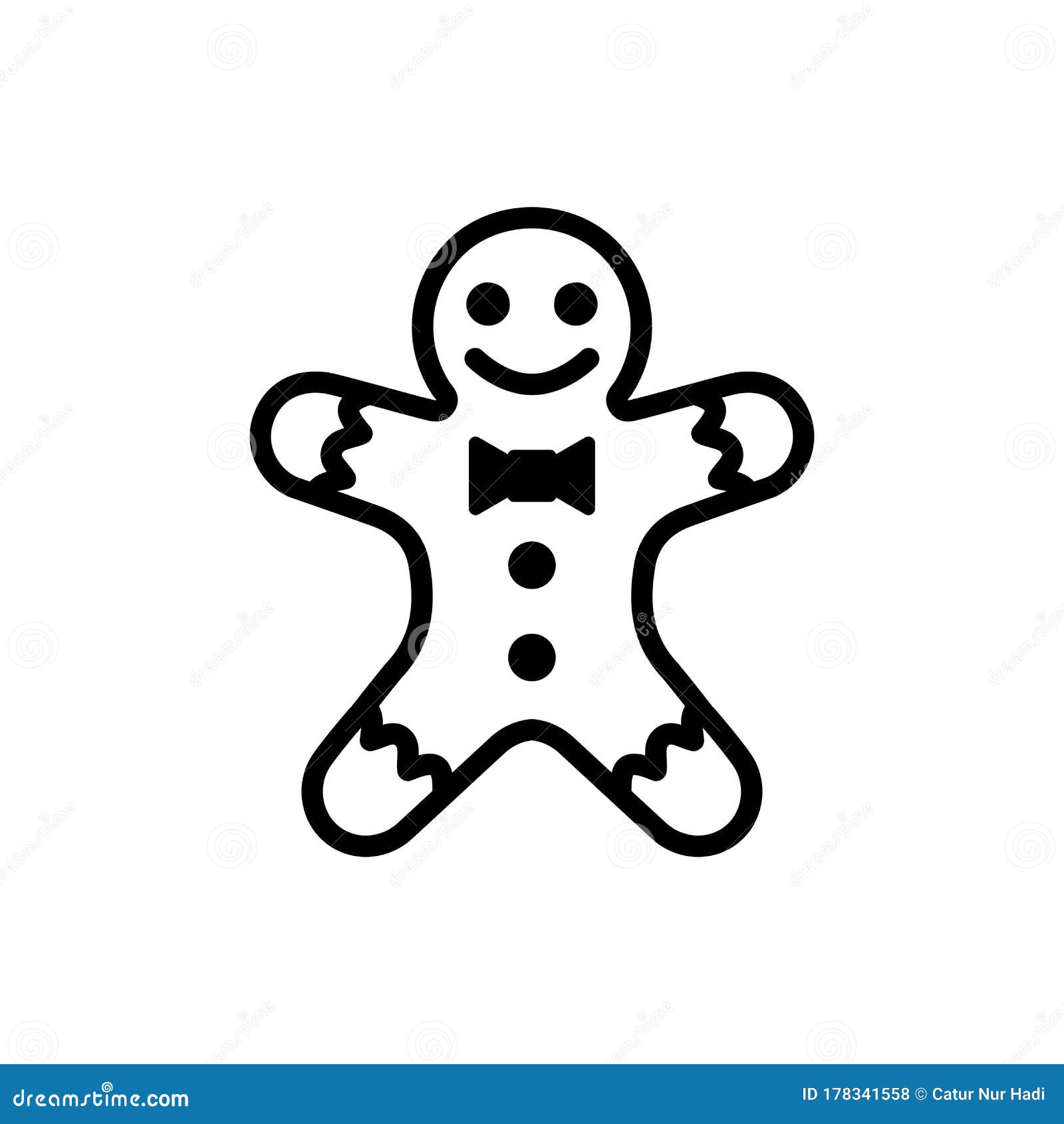 Ginger Bread Icon Flat Vector Template Design Trendy Stock Vector ...