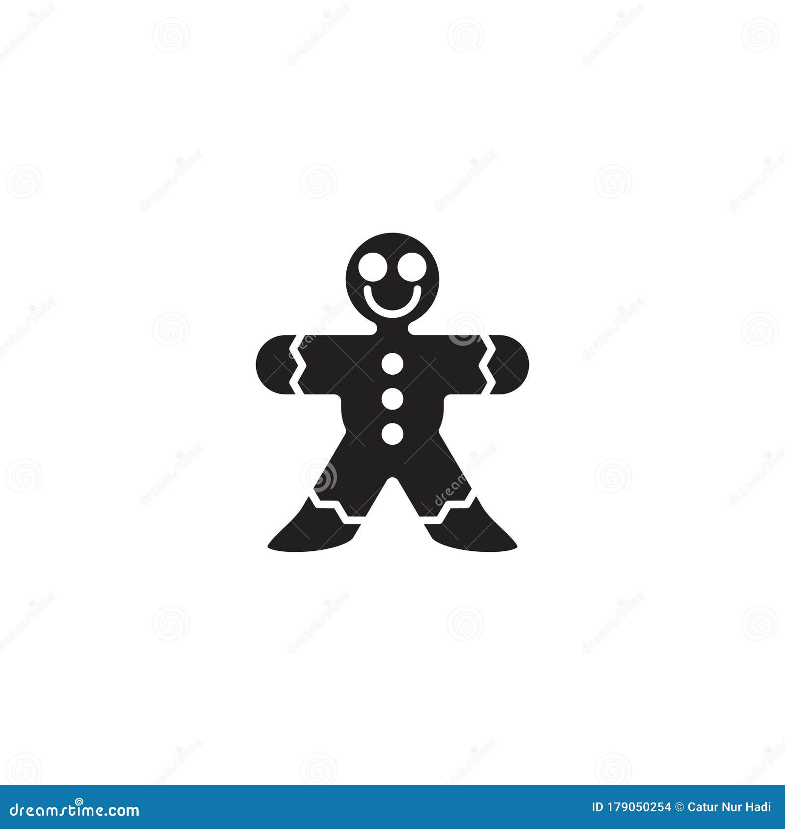 Ginger Bread Icon Flat Vector Template Design Trendy Stock Vector ...