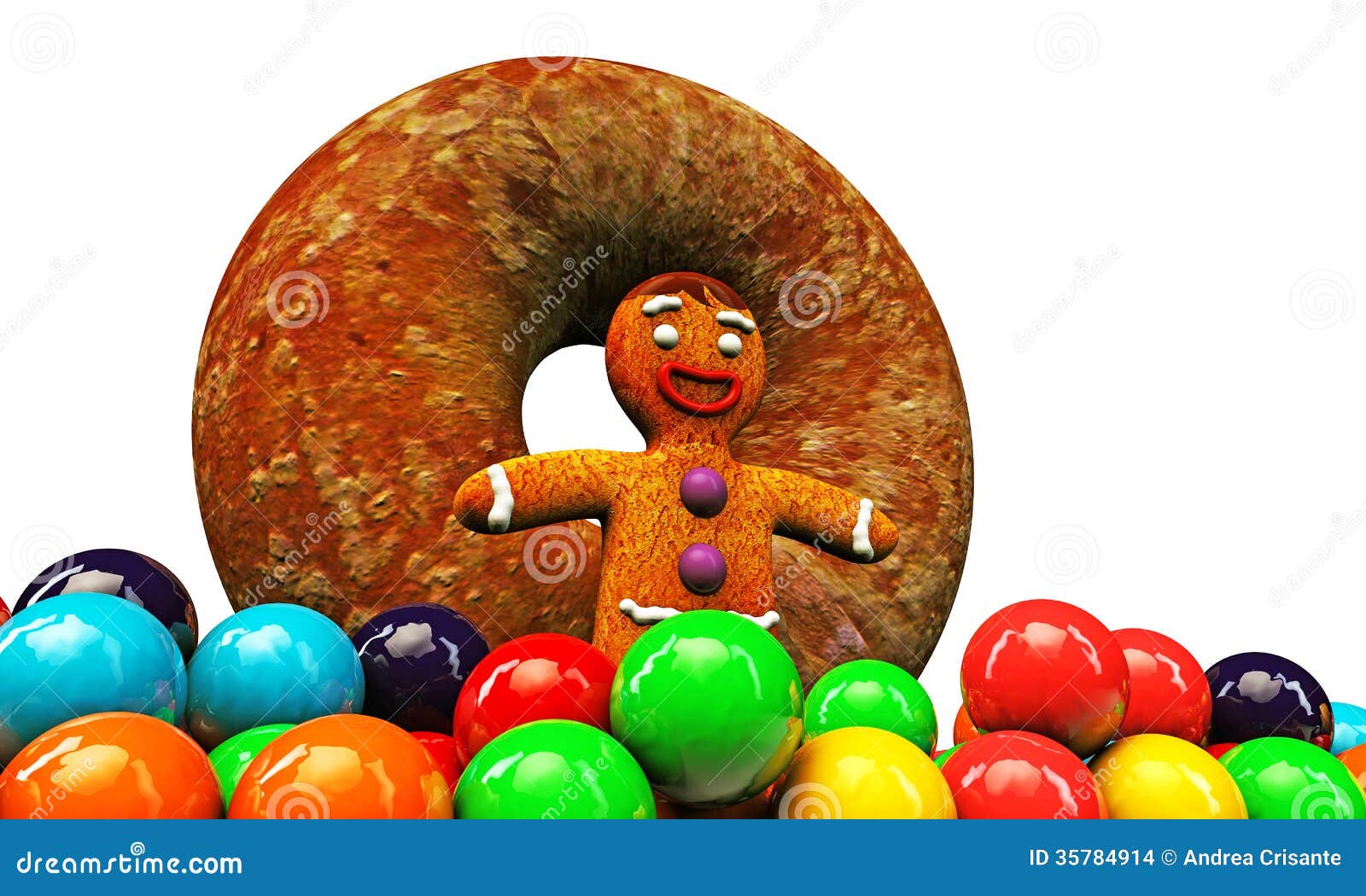 Ginger bread man stock illustration. Illustration of biscuit - 35784914