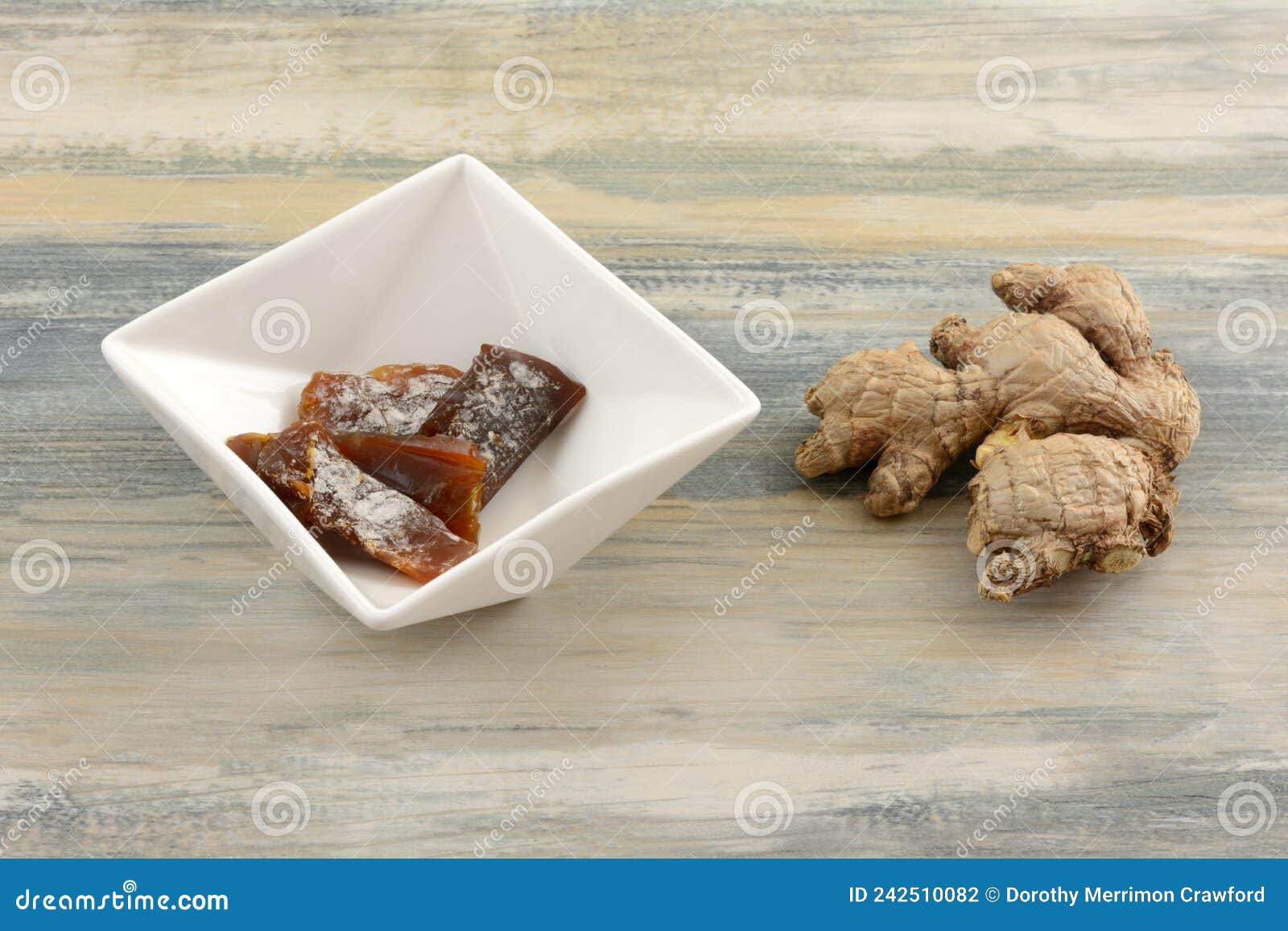 Ginger Candy Chews with Fresh Ginger Root Stock Photo - Image of sweet ...