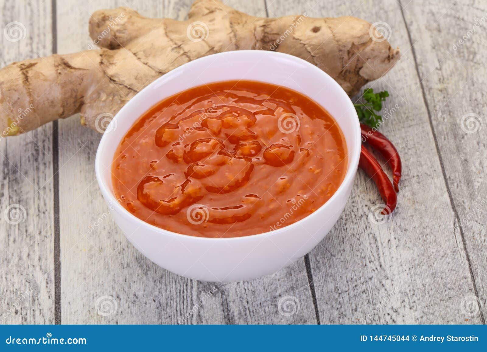 Ginger chili sauce stock photo. Image of spice, sweet - 144745044