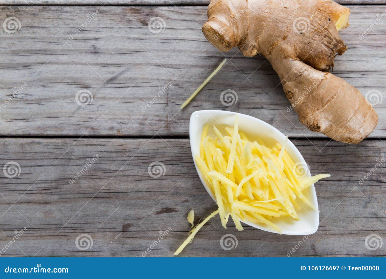 Ginger Cut into Strips on Wooden Table Stock Image - Image of aroma ...