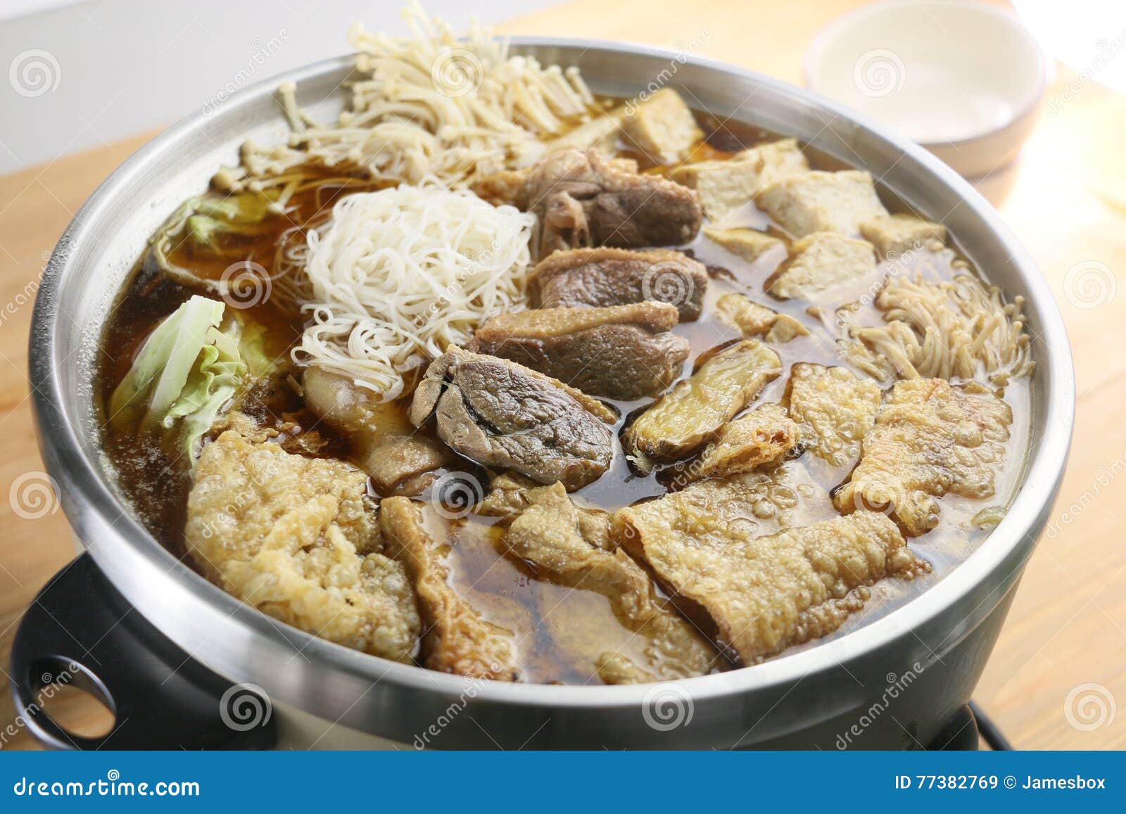 Ginger Duck in Chinese Style in Hot Pot on the Table Stock Image ...