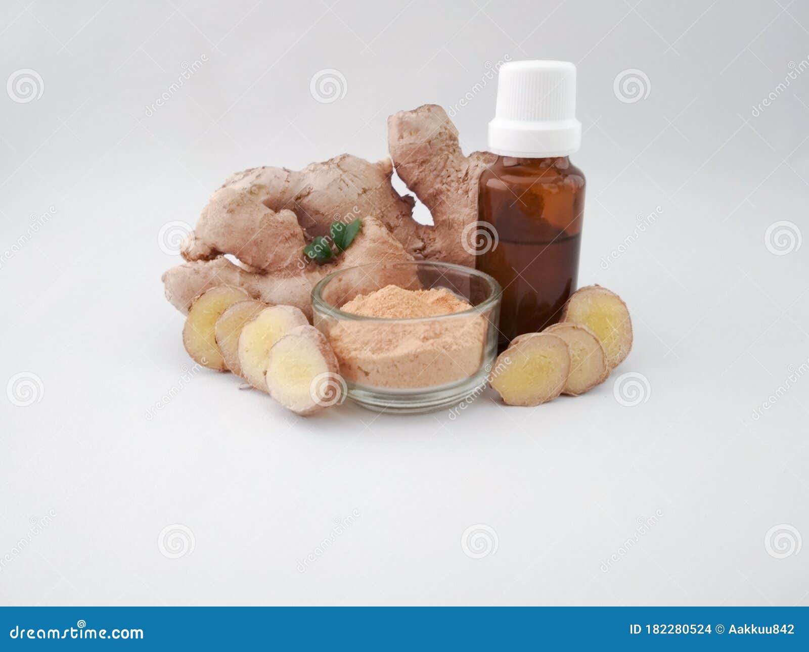 Ginger Extract Powder, Ginger Root and Essence Stock Photo - Image of ...