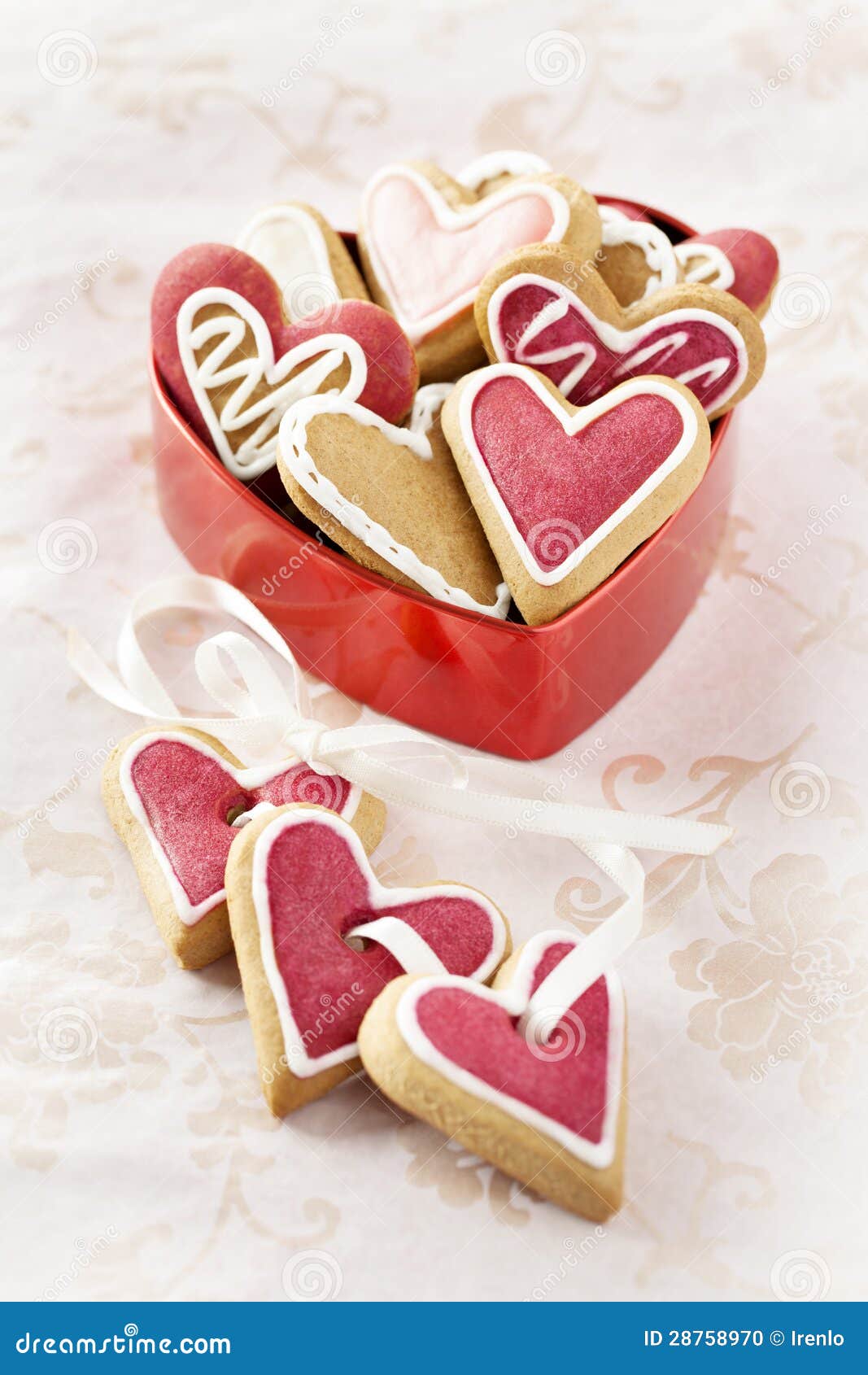 Ginger Hearts for Valentine S and Wedding Day. Stock Photo - Image of ...