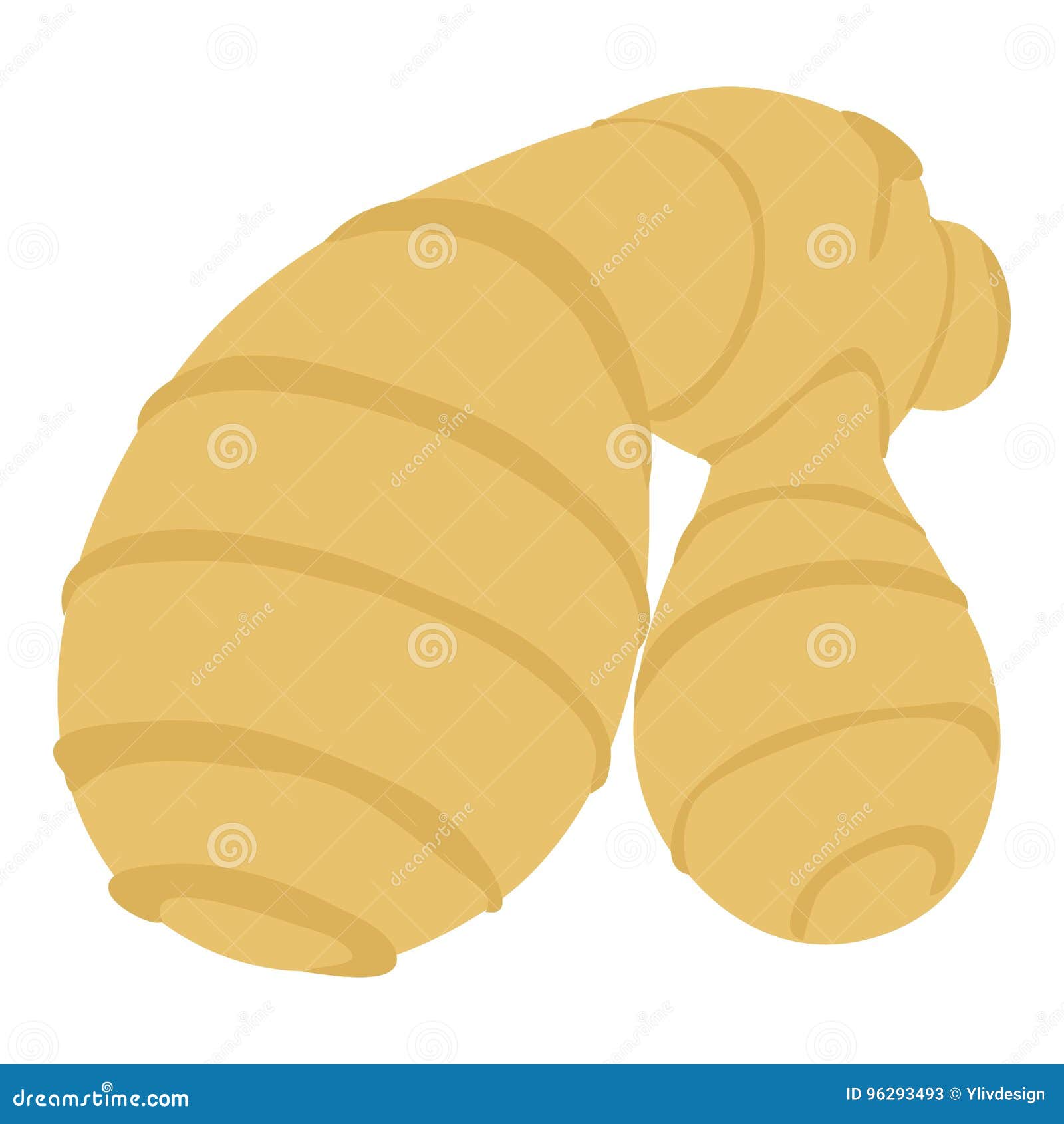 Ginger icon, cartoon style stock vector. Illustration of flavor - 96293493