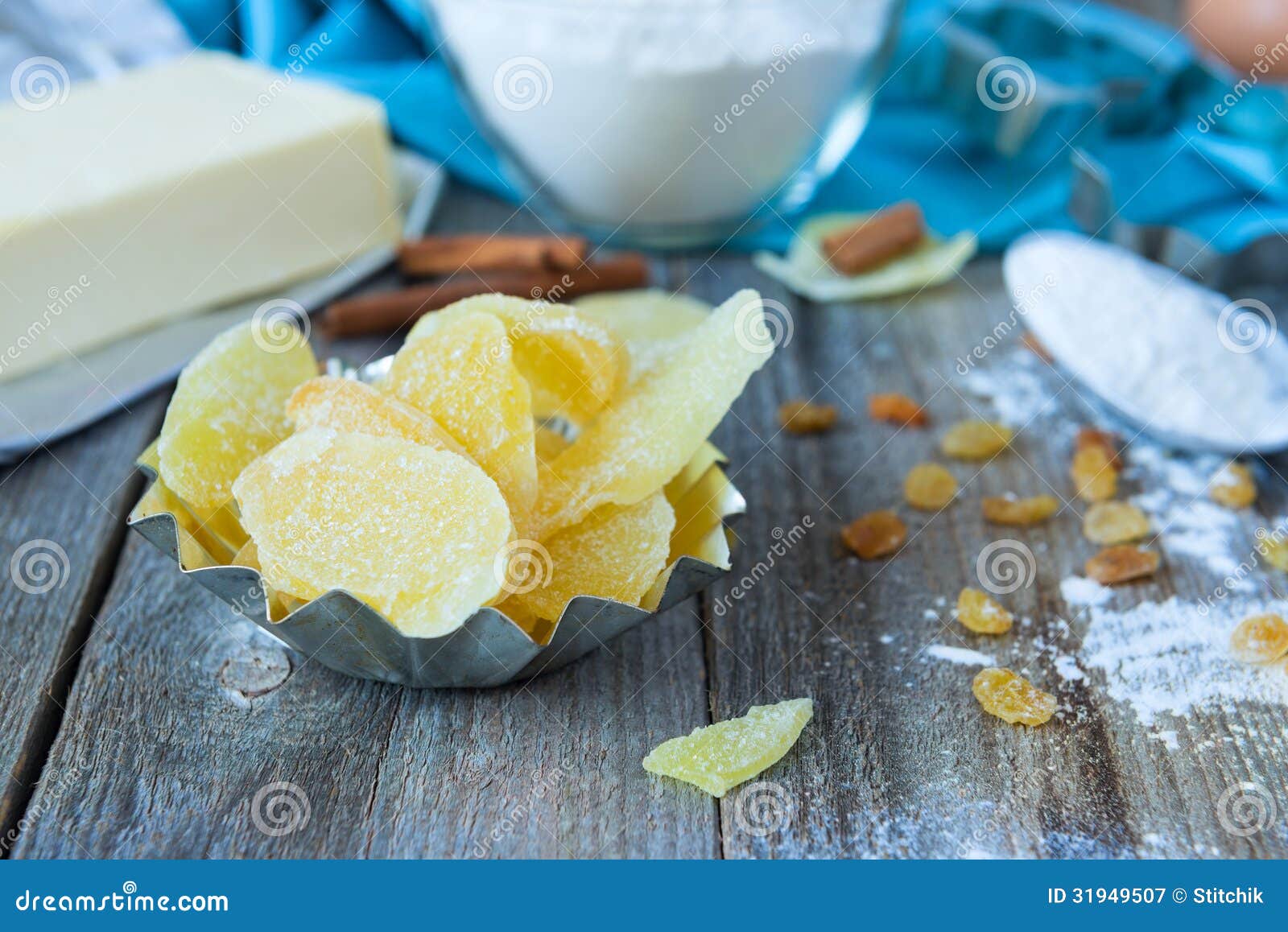 Ginger and Ingredient for Baking Stock Image - Image of butter, cooking ...