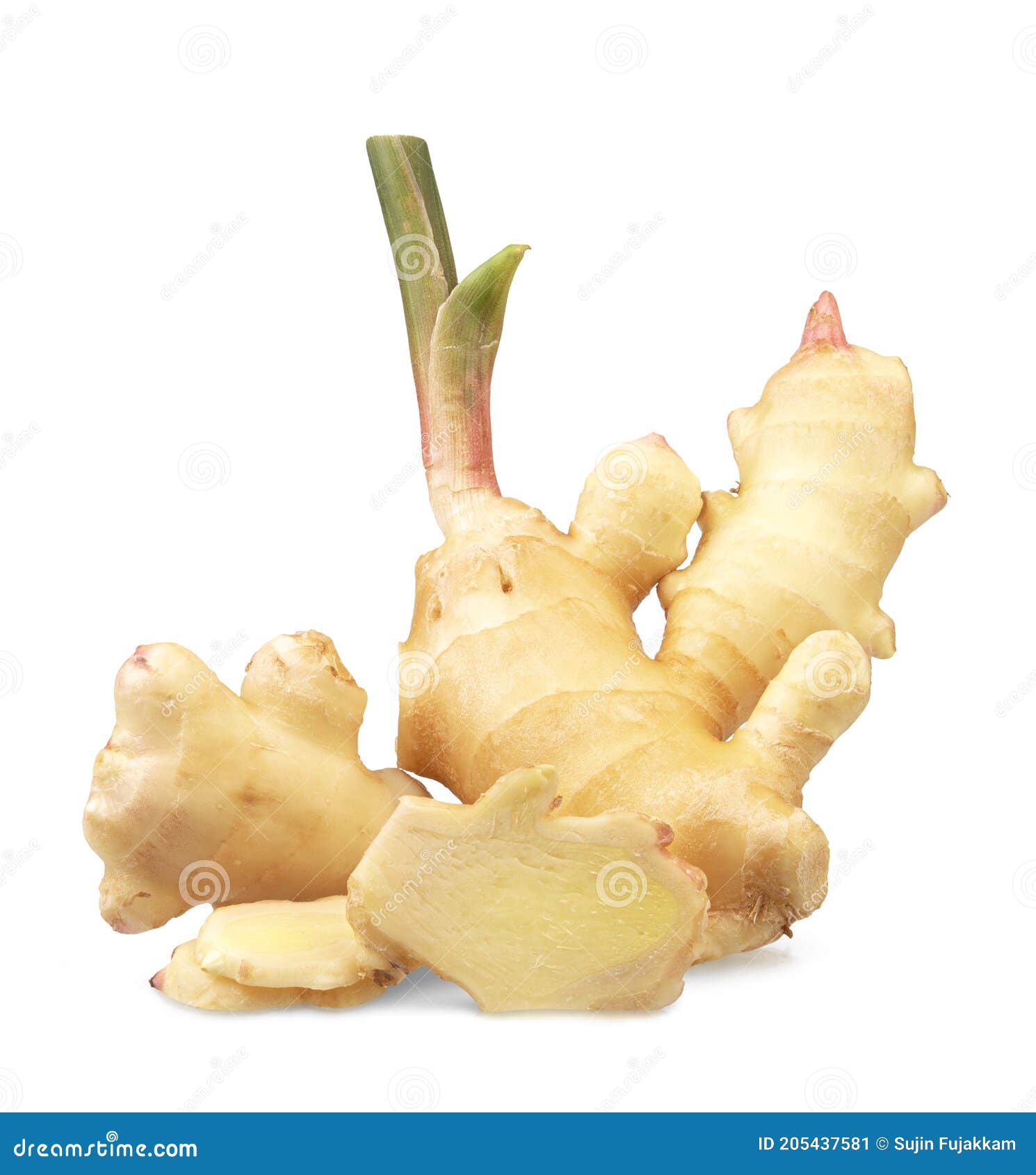 Ginger Isolated on White Background Stock Image - Image of nature ...