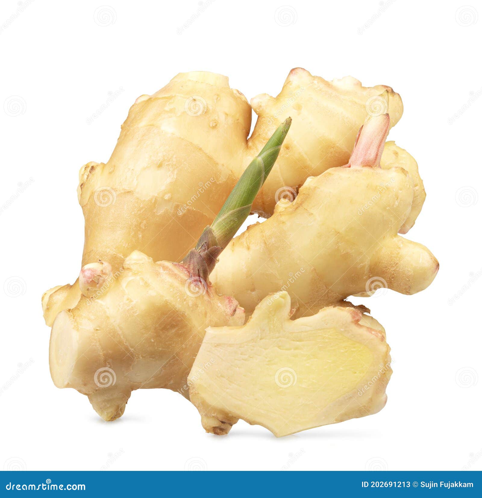Ginger Isolated on White Background Stock Image - Image of nutrition ...
