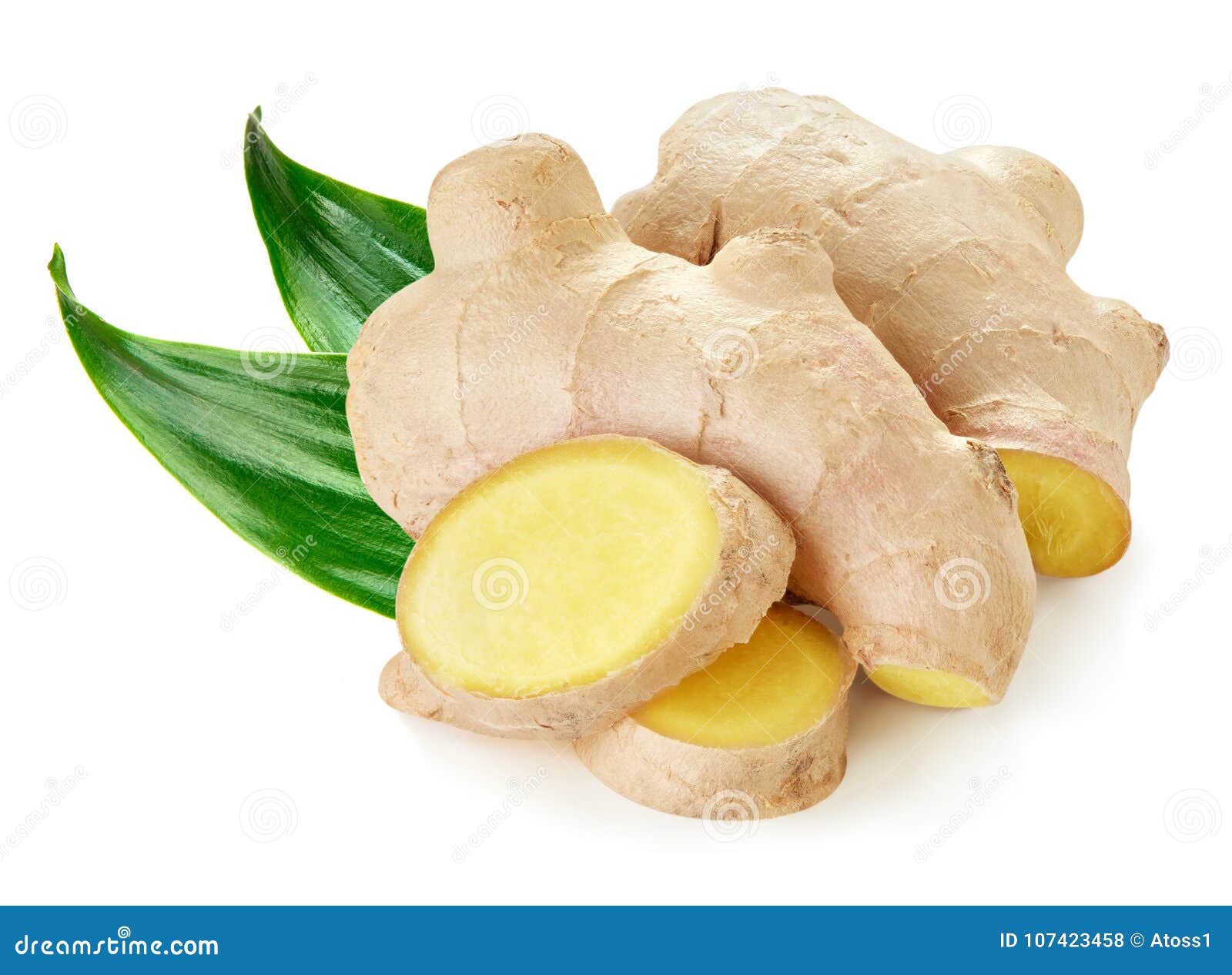 Ginger Isolated on a white stock photo. Image of plant - 107423458