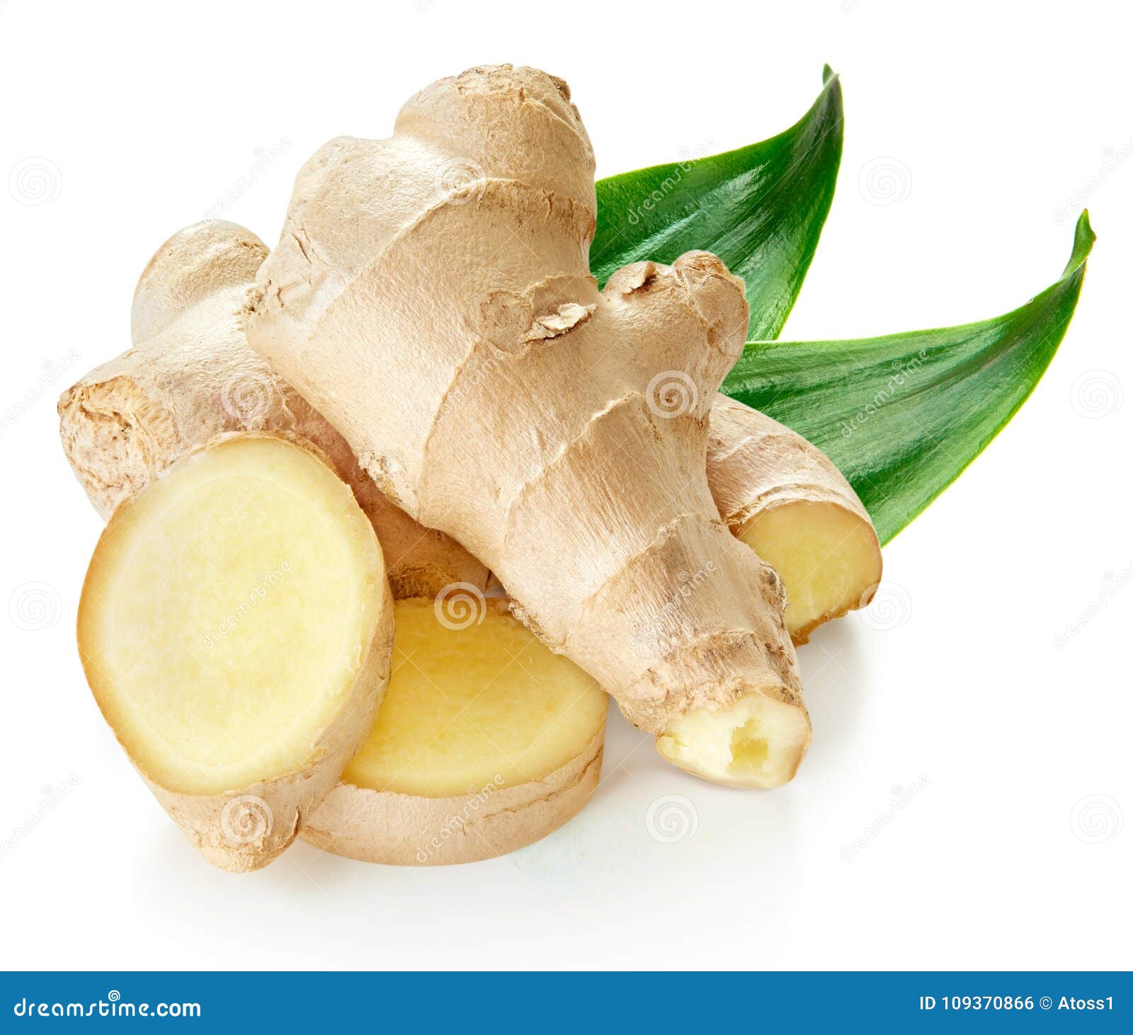 Ginger Isolated on a white stock photo. Image of portion - 109370866