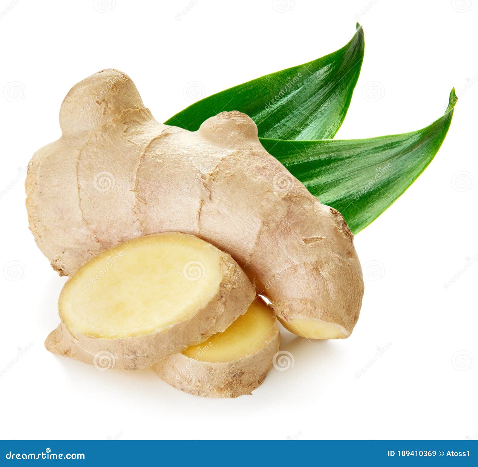 Ginger Isolated on a white stock image. Image of rough - 109410369