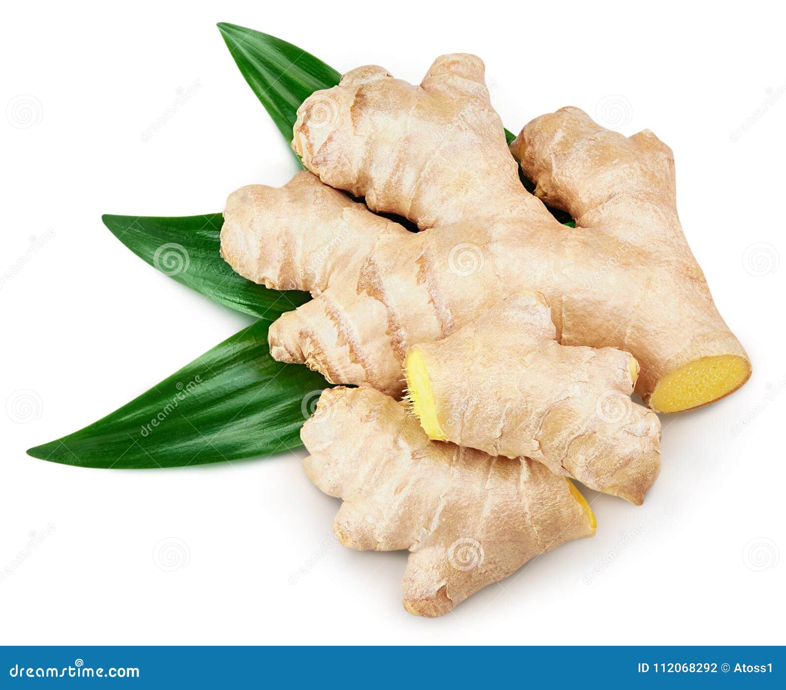 Ginger isolated on a white stock photo. Image of portion - 112068292