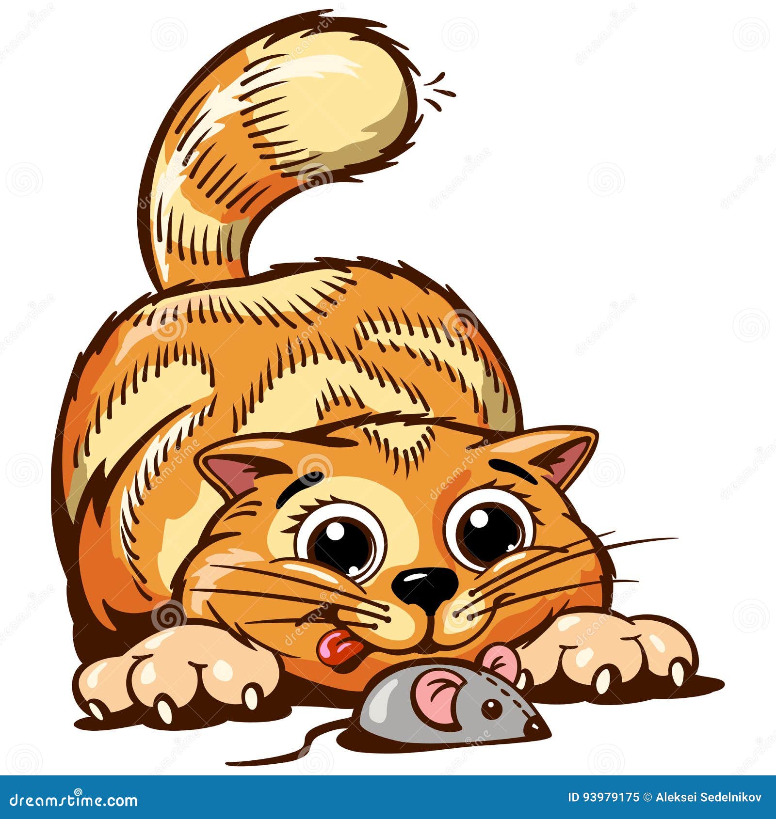 Ginger Kitten Vector Illustration Stock Vector - Illustration of funny ...