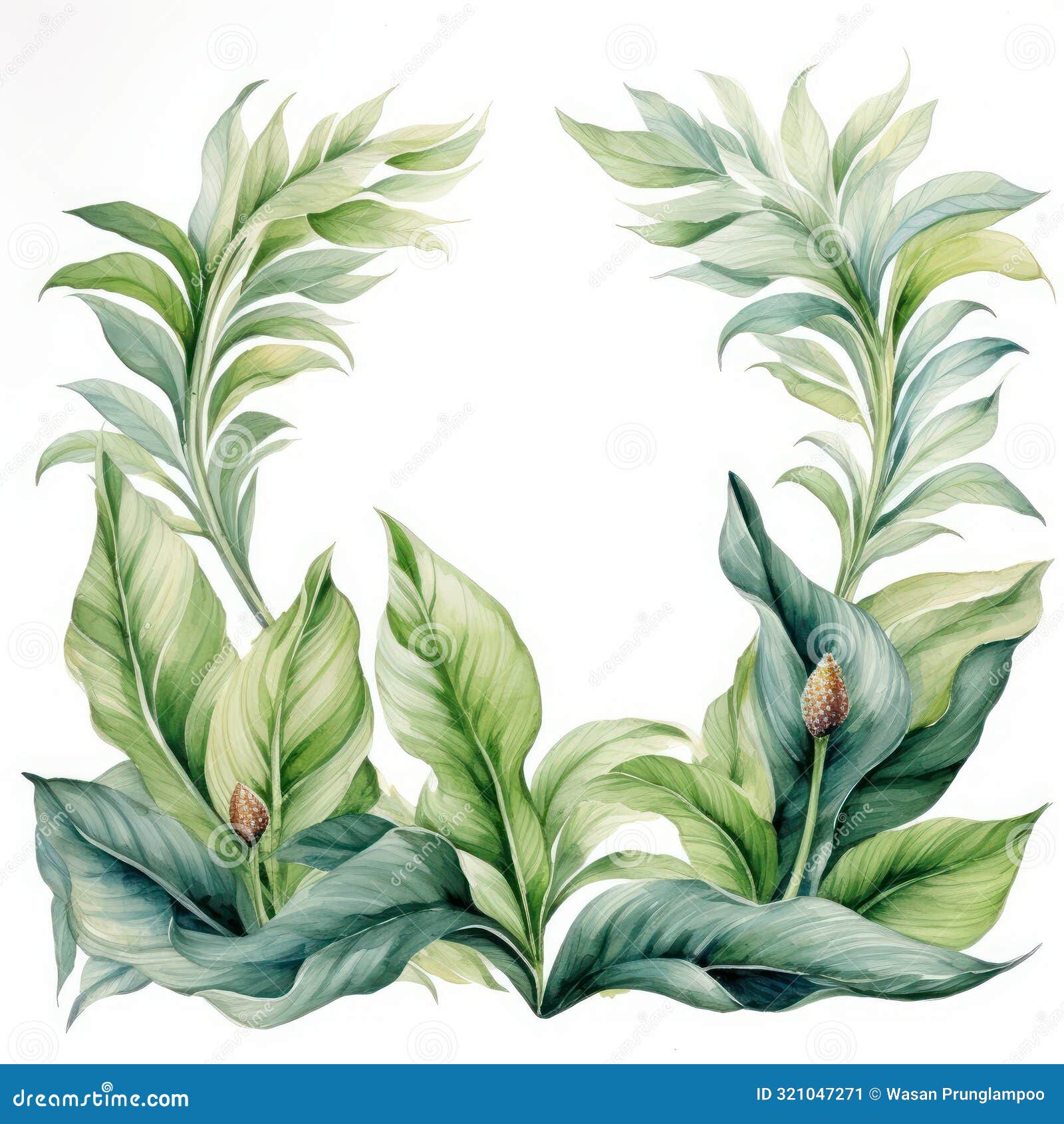 Ginger Leaf Isolated on White Background Stock Image - Image of lush ...