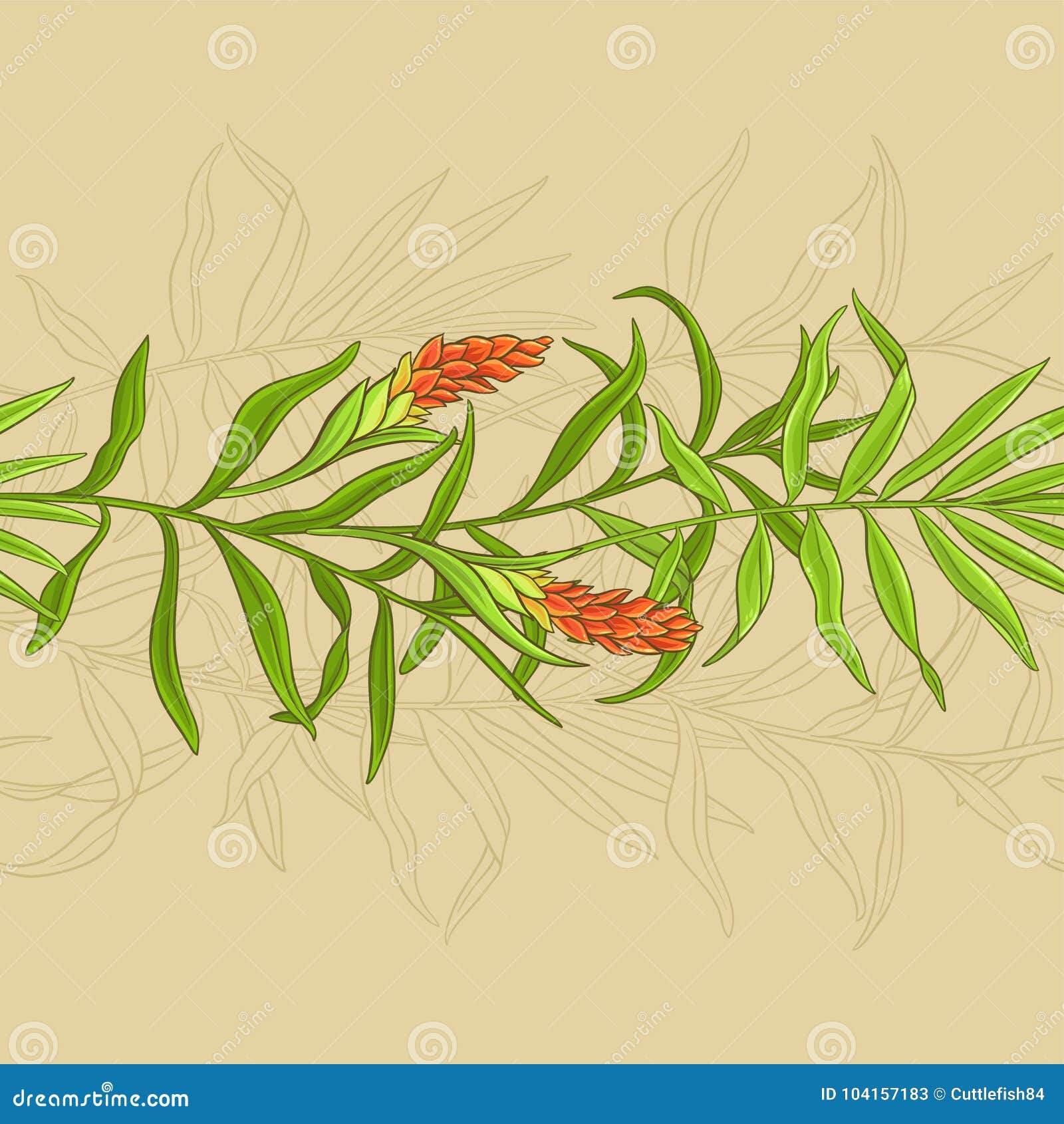 Ginger vector pattern stock vector. Illustration of ginger - 104157183