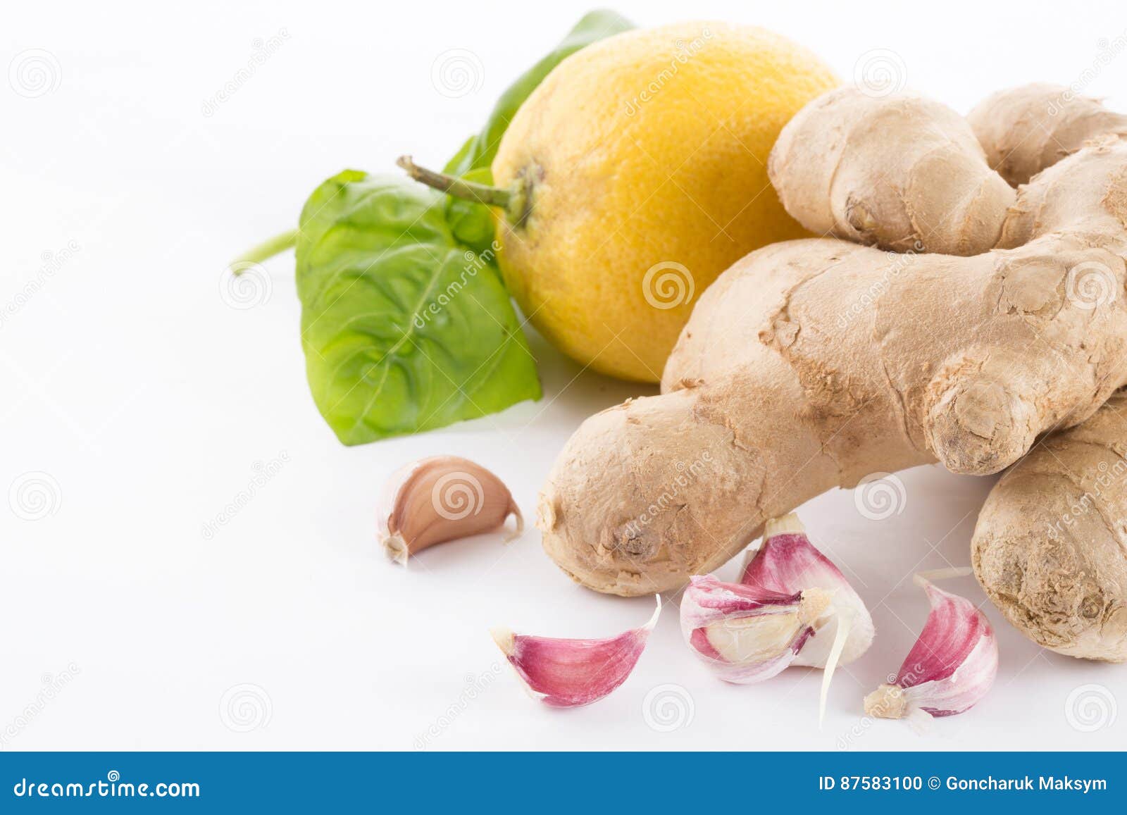 Ginger and lemon stock photo. Image of natural, still - 87583100