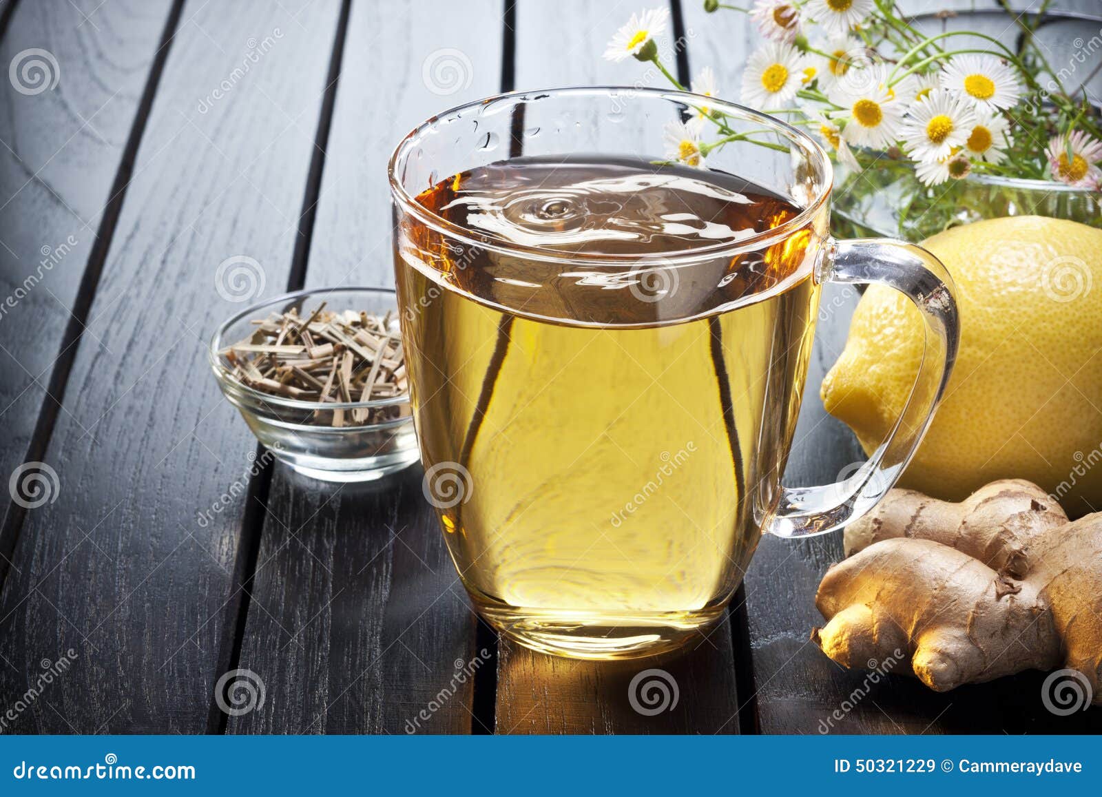 Ginger Lemon Tea Cup Flowers Stock Image - Image of naturopathy ...