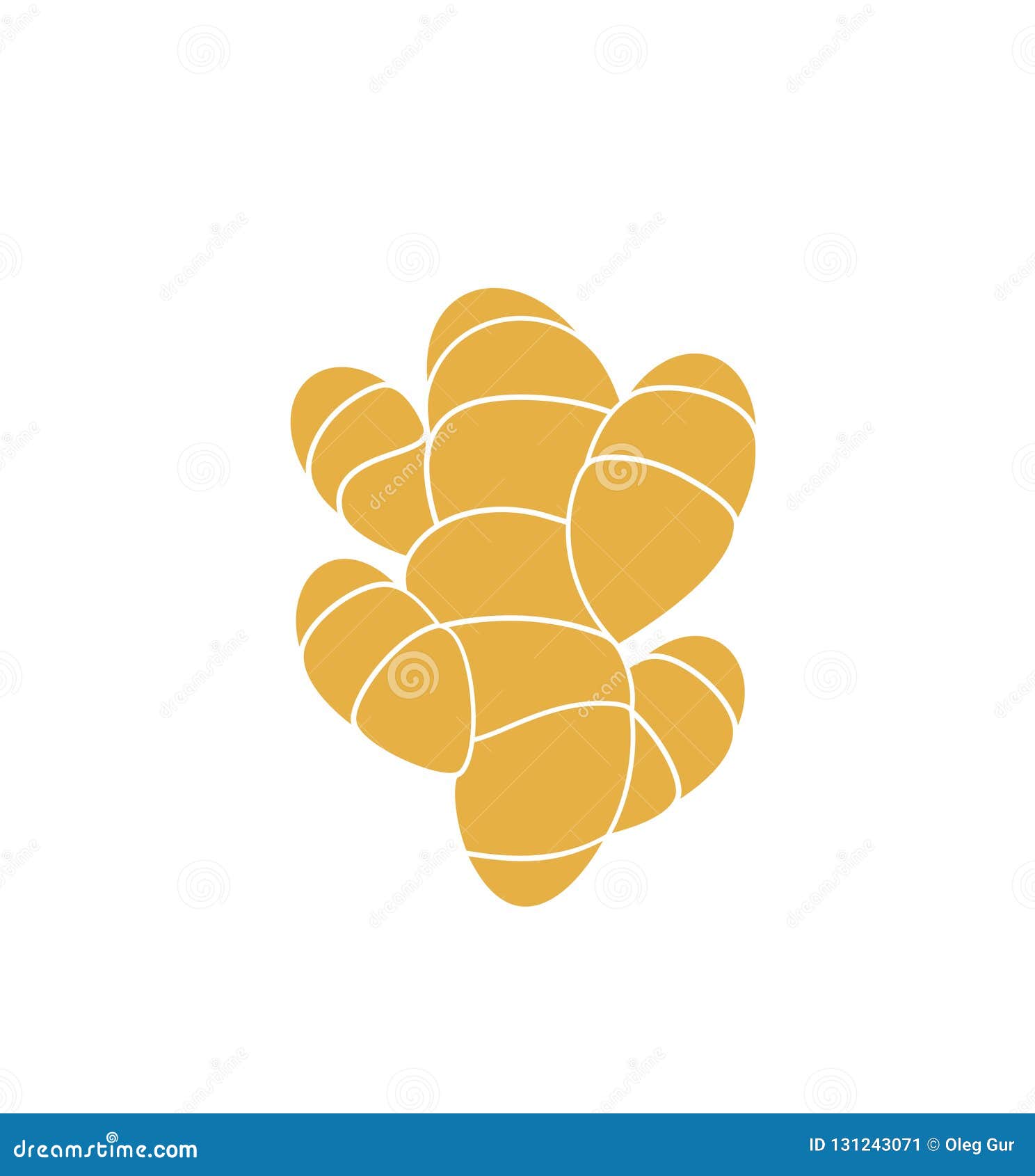 Ginger Logo. Isolated Ginger on White Background Stock Vector ...