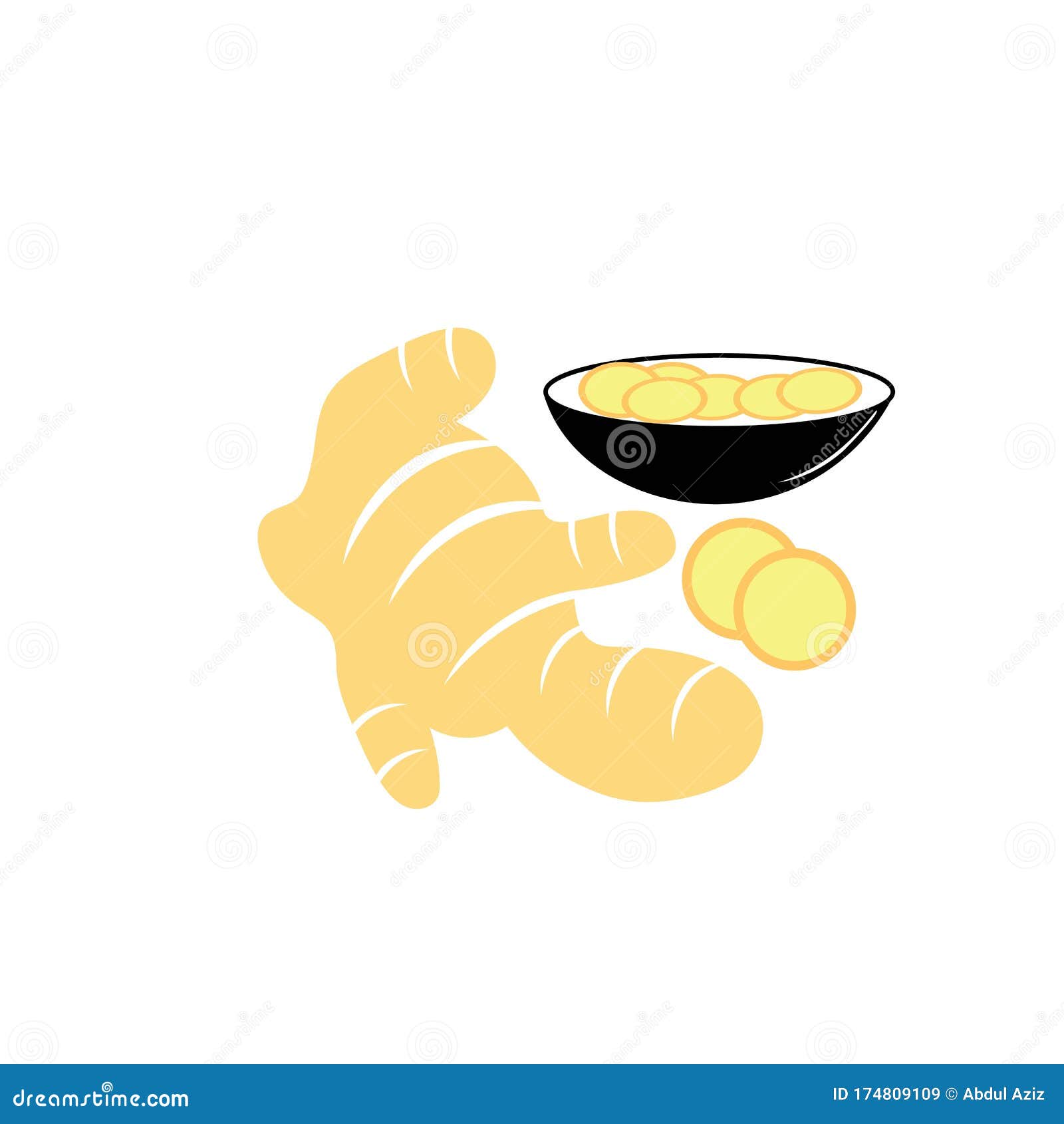 Ginger logo vector design stock vector. Illustration of healthy - 174809109