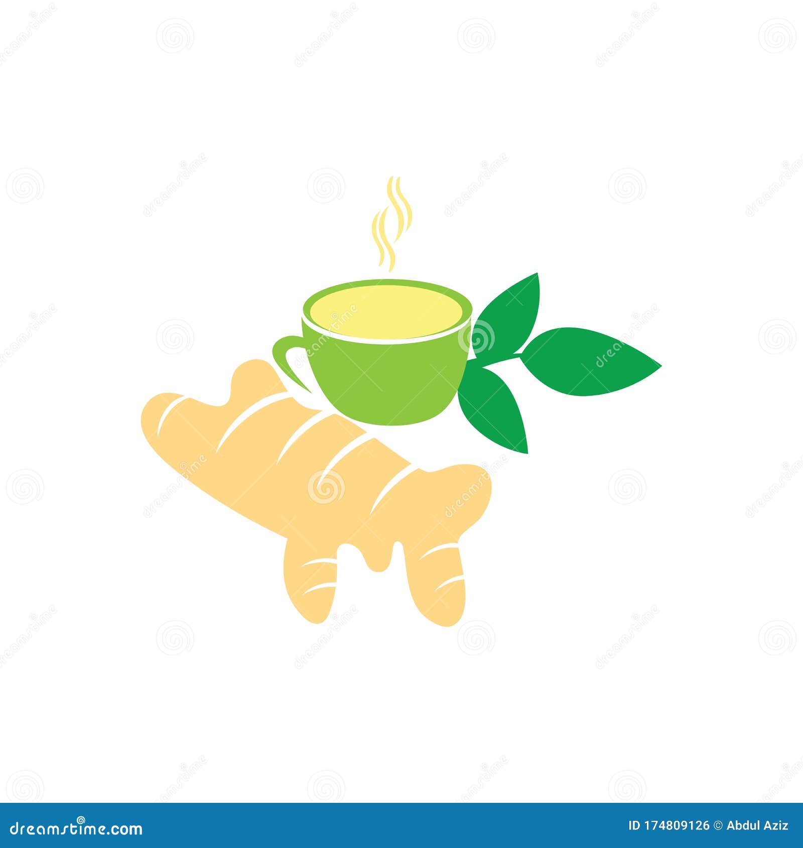 Ginger logo vector design stock vector. Illustration of ingredient ...
