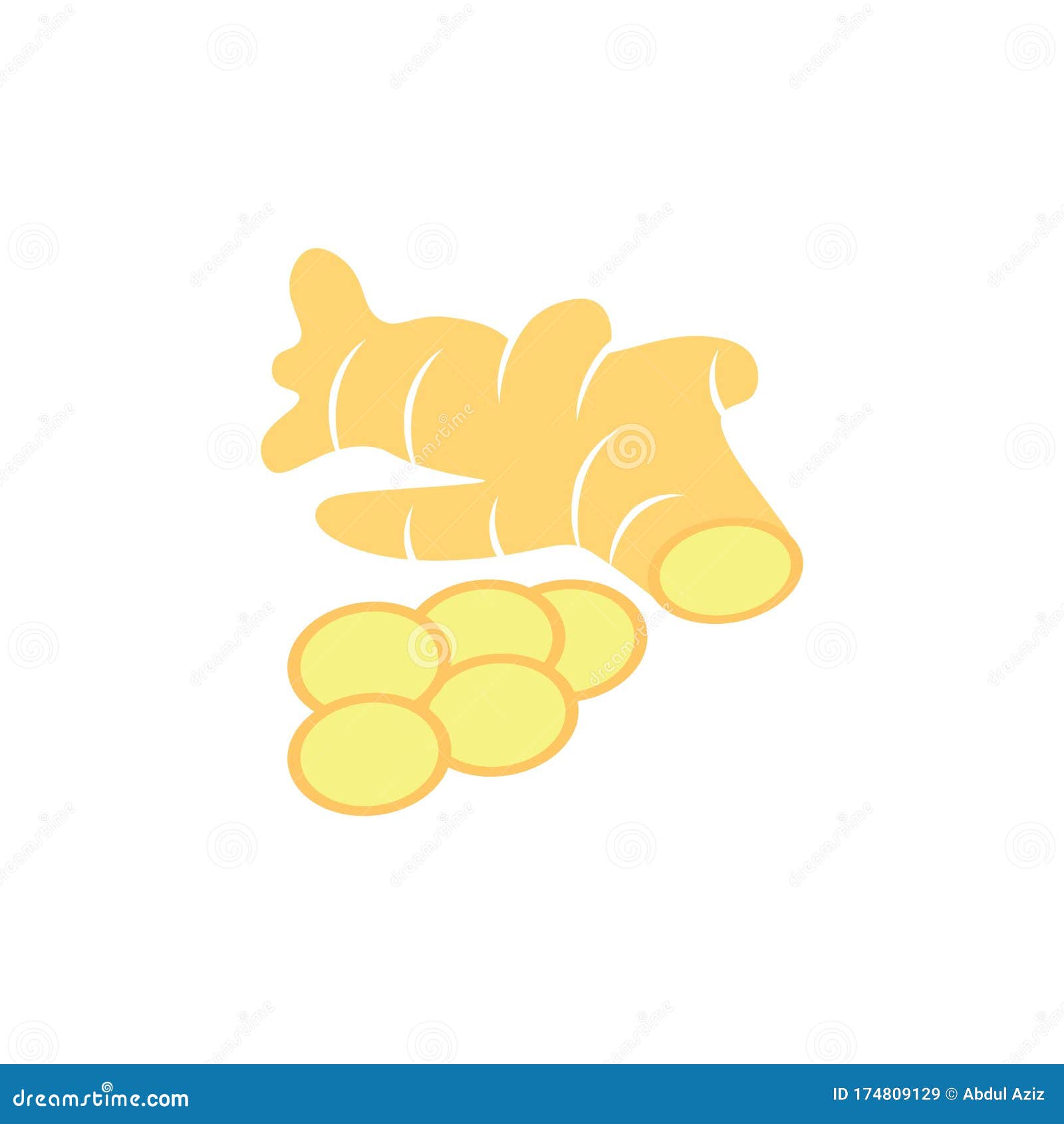 Ginger logo vector design stock vector. Illustration of isolated ...