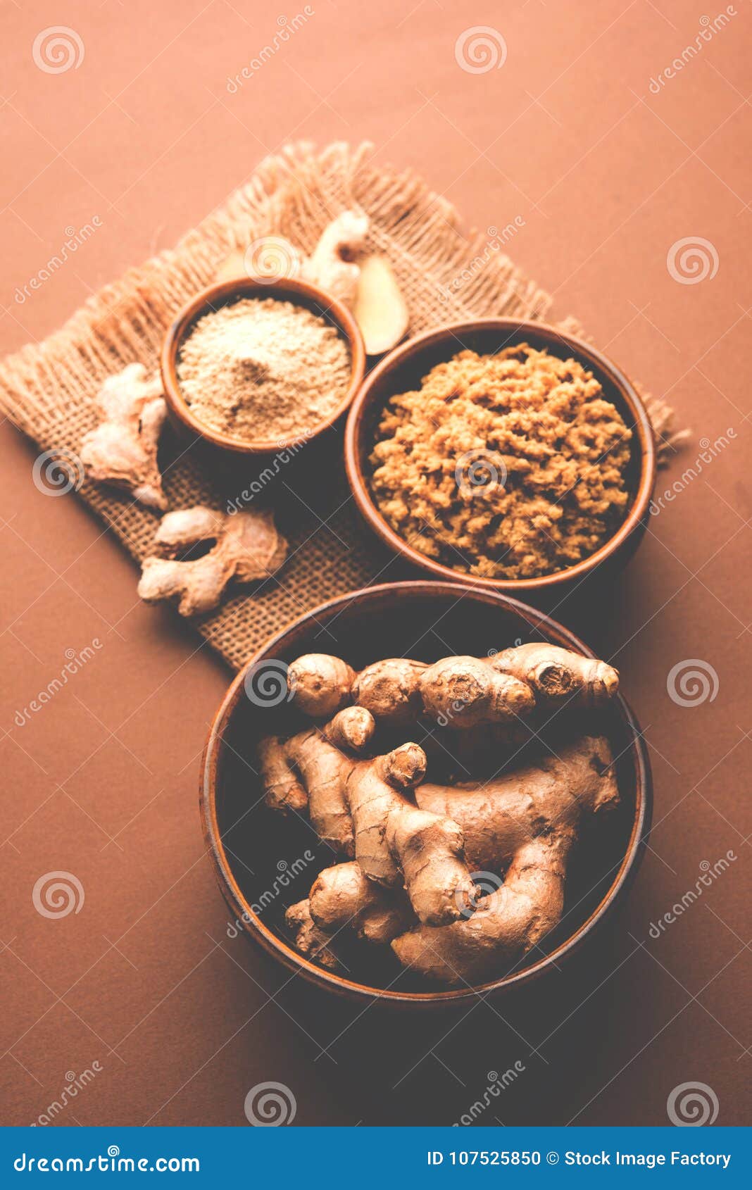Ginger Paste / Puree or Powder / Sunth / Sonth, Selective Focus Stock ...