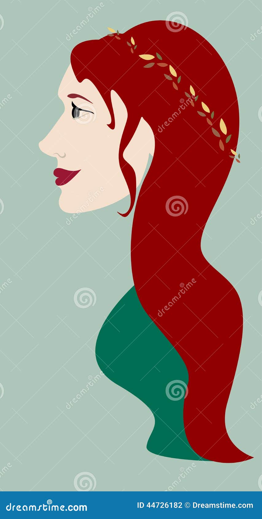 Ginger stock vector. Illustration of redhead, young, leaves - 44726182
