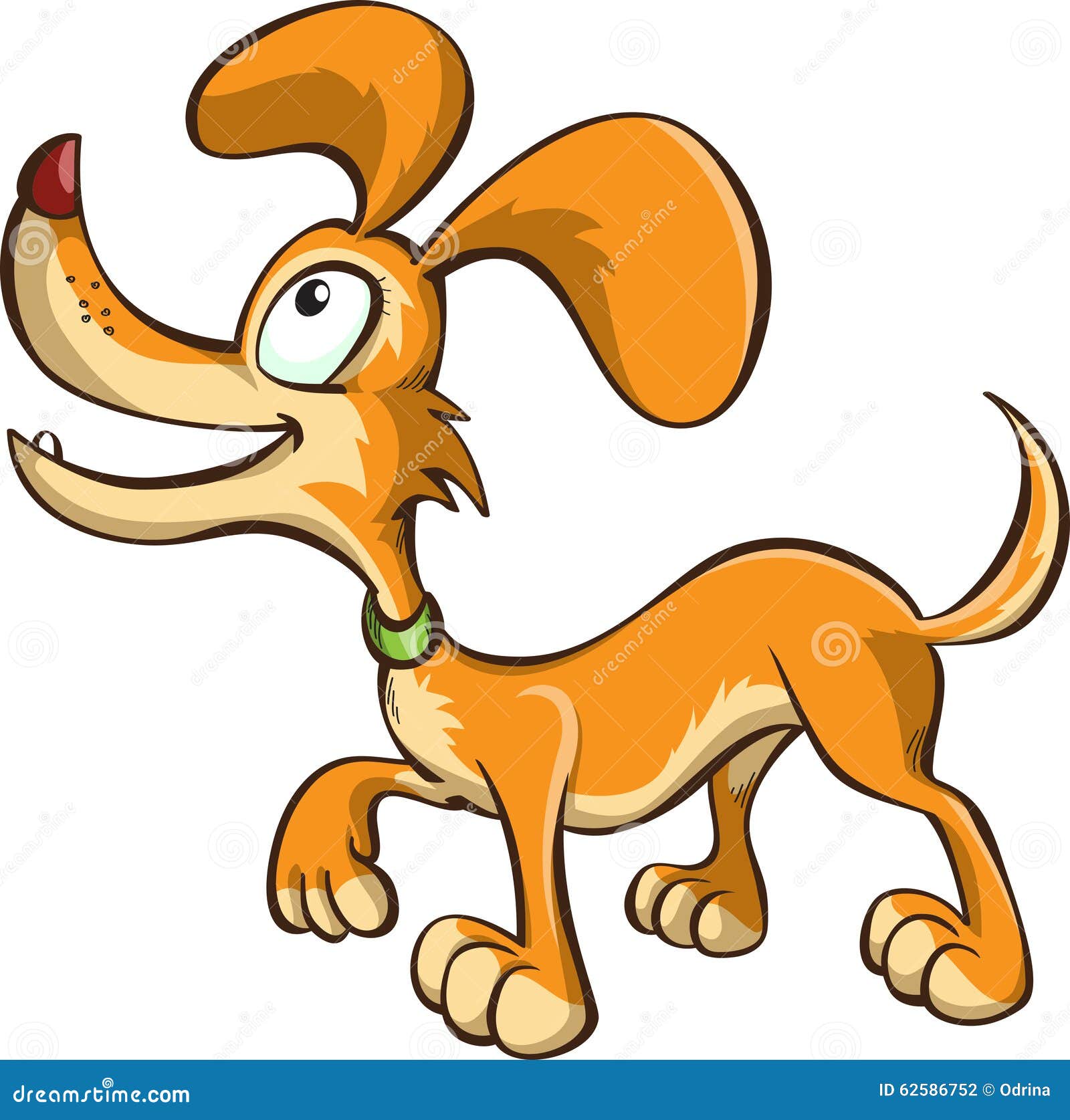 Ginger Puppy vector illustratie. Illustration of illustratie - 62586752