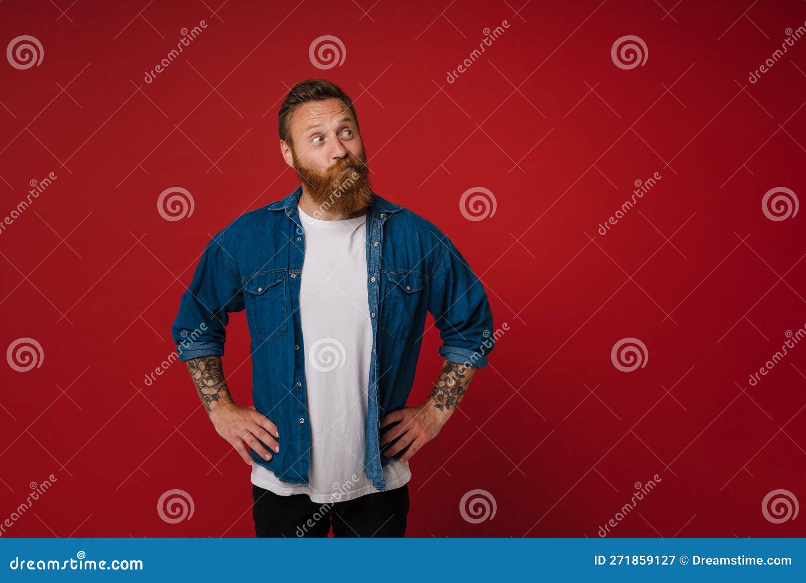 Ginger Puzzled Man With Headache Rubbing His Temples Stock Photography ...