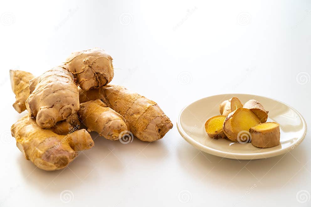 Ginger root cut. stock image. Image of cooking, pulp - 240266455