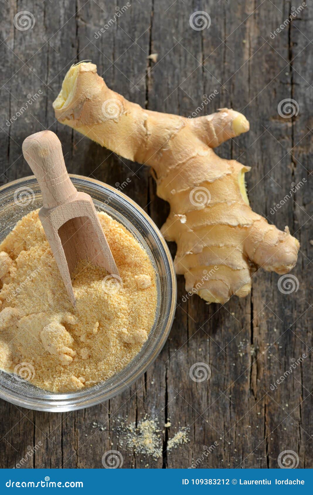 Ginger Root and Ground Ginger Spice Stock Photo - Image of spicy, cook ...