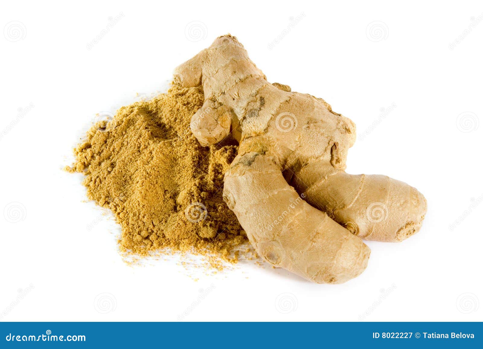 Ginger root and powder stock image. Image of culinary - 8022227
