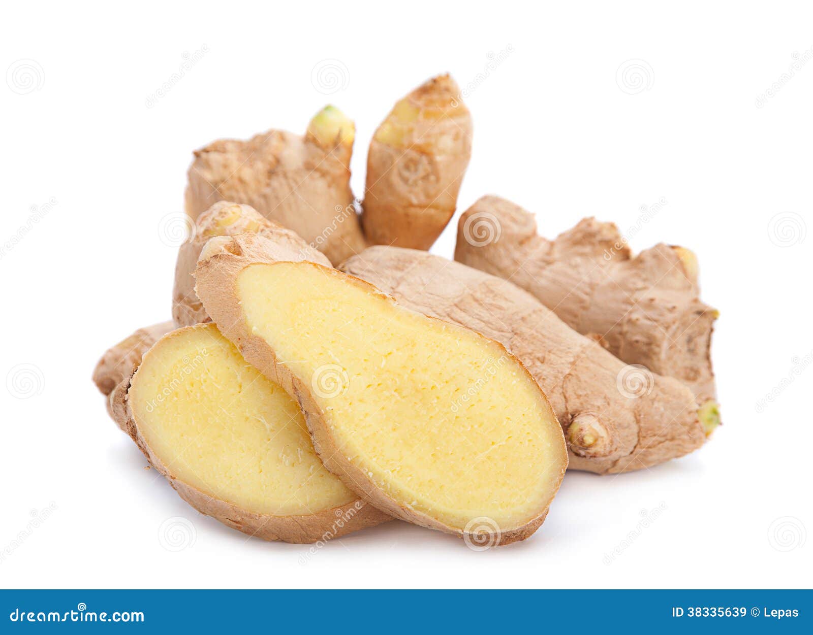 Ginger root with slice stock image. Image of root, seasoning - 38335639