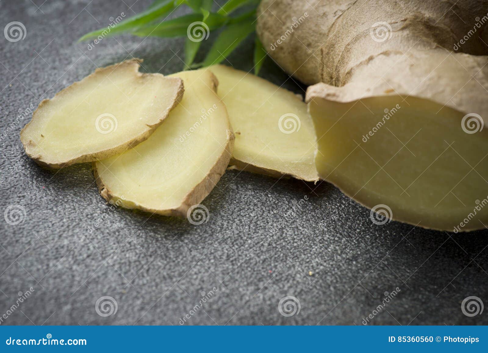 Ginger root slices stock photo. Image of asia, cook, ethnic - 85360560