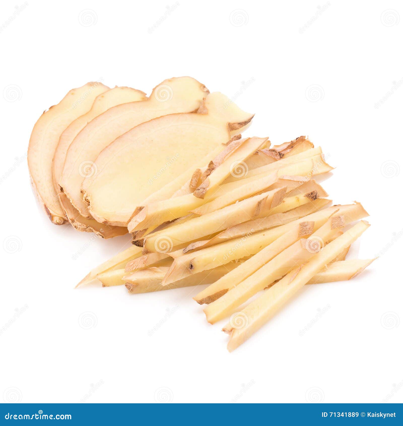 Ginger Root Slices Isolated on White Background Stock Image - Image of ...