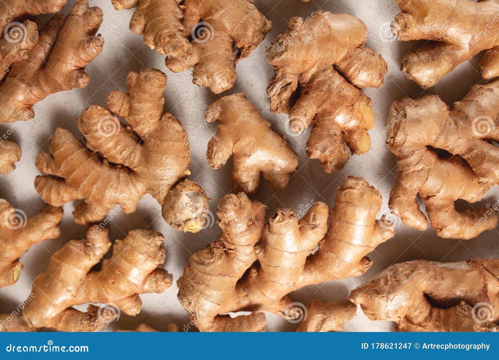 Ginger Root Texture Pattern on White Background Stock Image - Image of ...